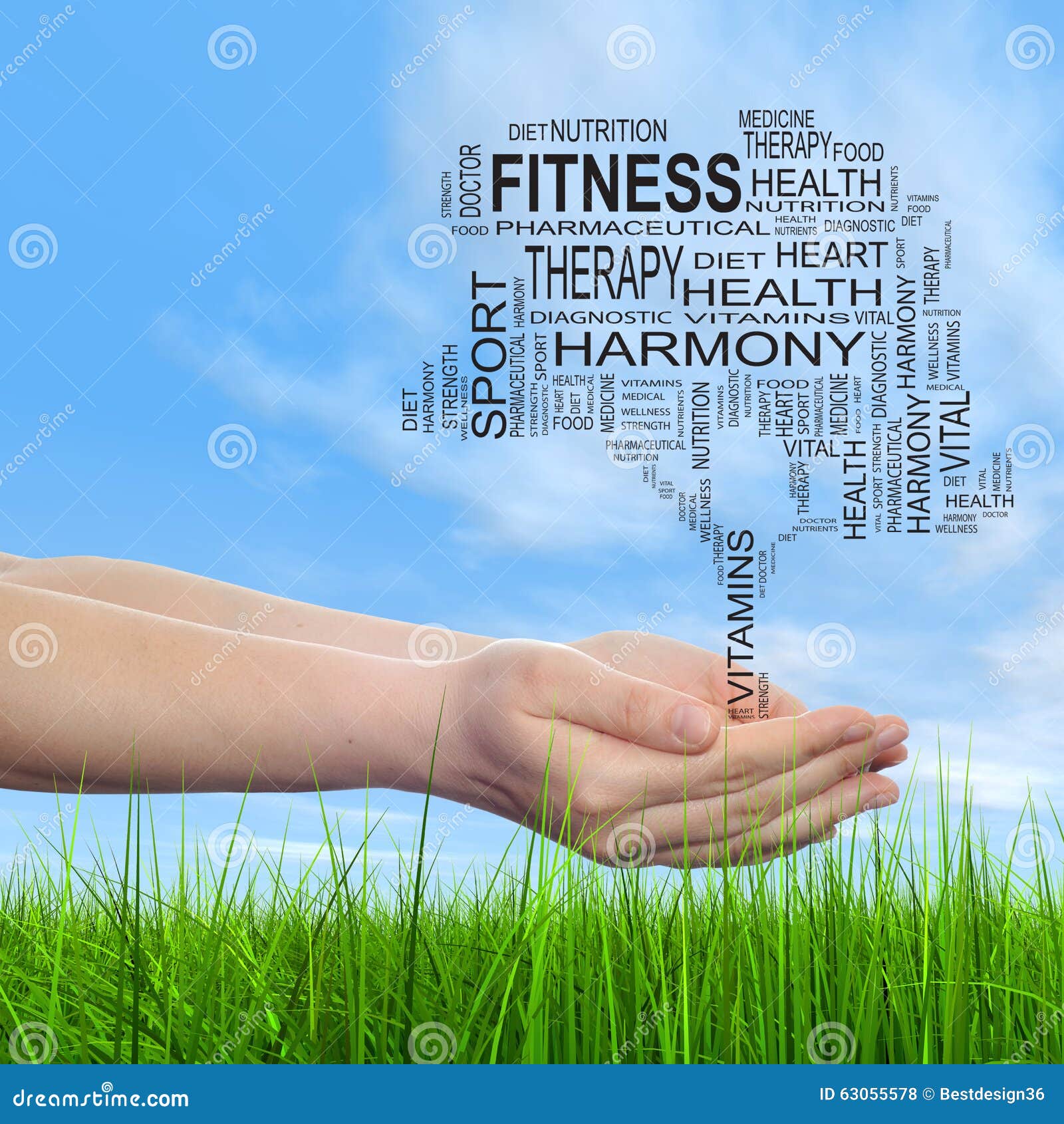 Conceptual Health Tree Word Cloud Stock Photo - Image of doctor, green ...