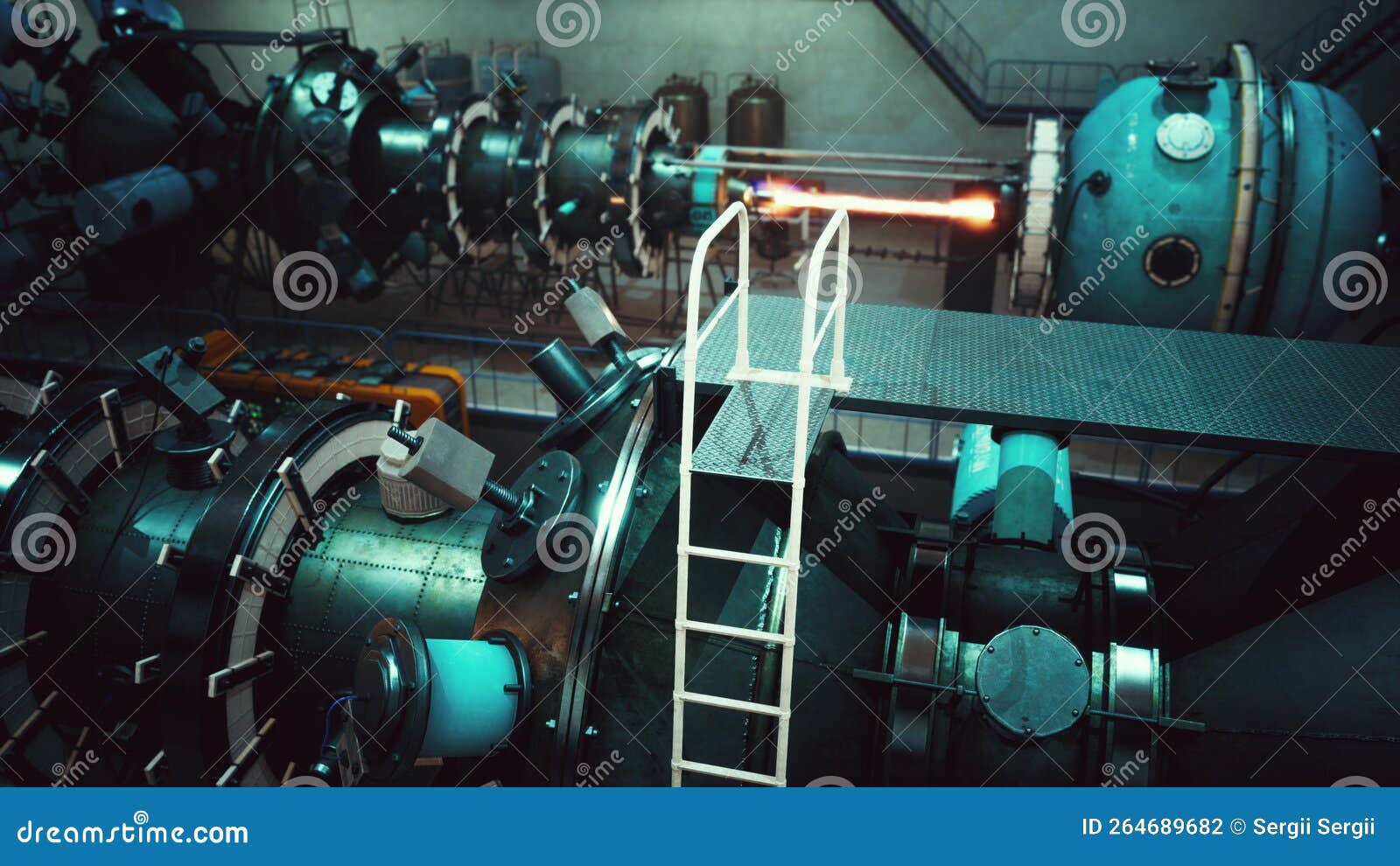 Conceptual High Tech Power Thermonuclear or Nuclear Reactor Stock ...