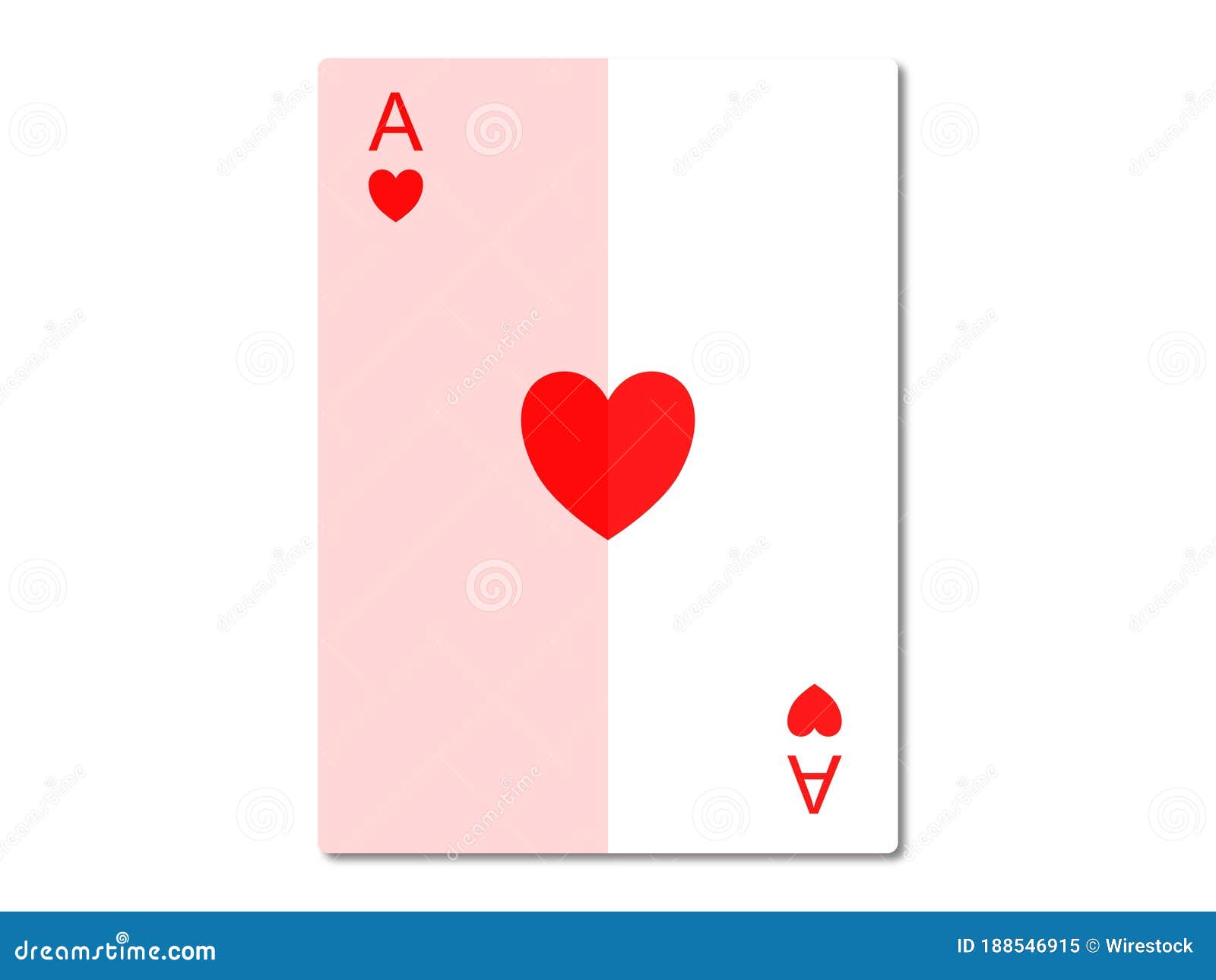 Conceptual Illustration of an Ace Card Isolated on White Background ...