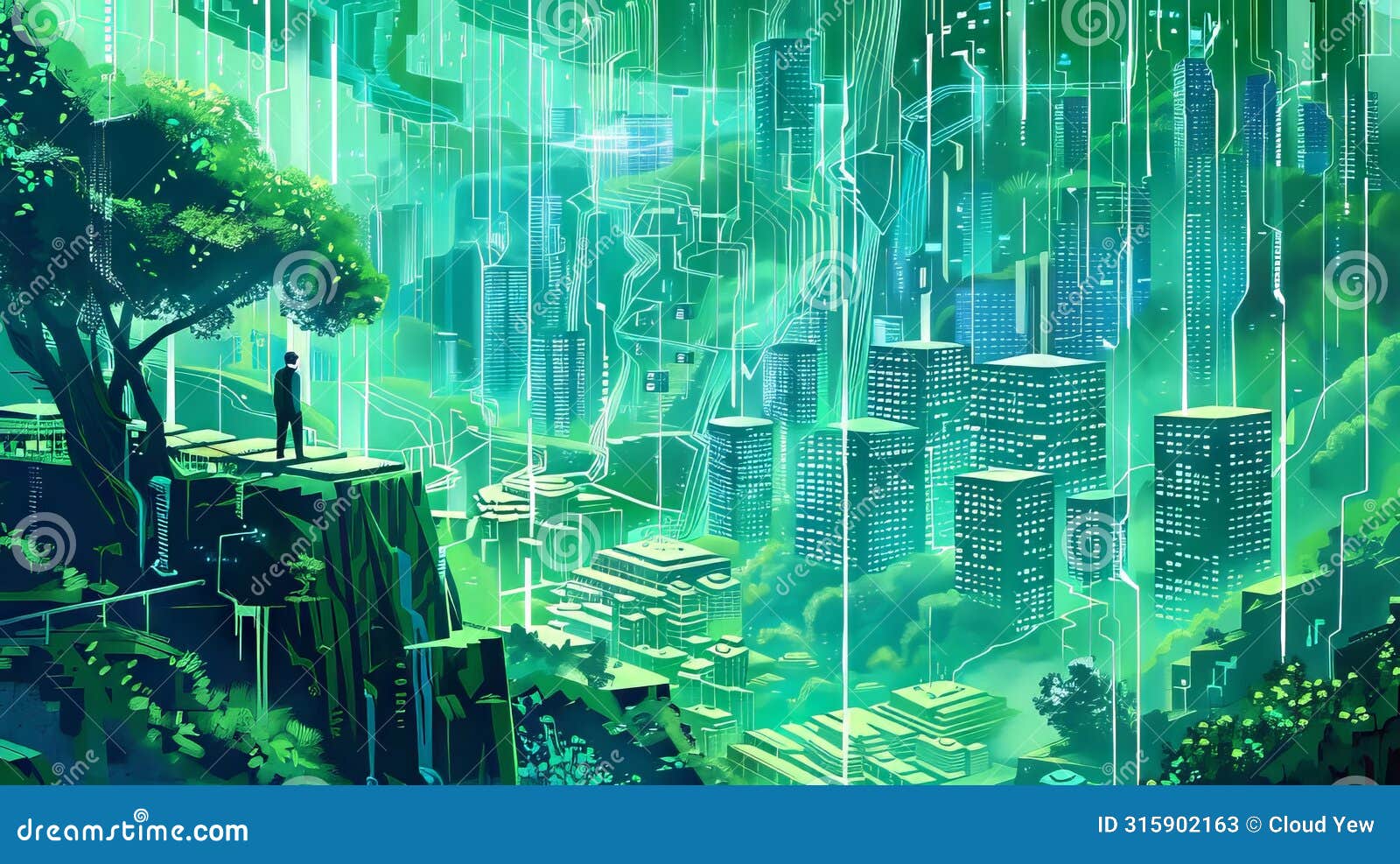 Conceptual Illustration of AI Algorithms Addressing Environmental ... Conceptual Illustration of AI Algorithms Addressing Environmental ...