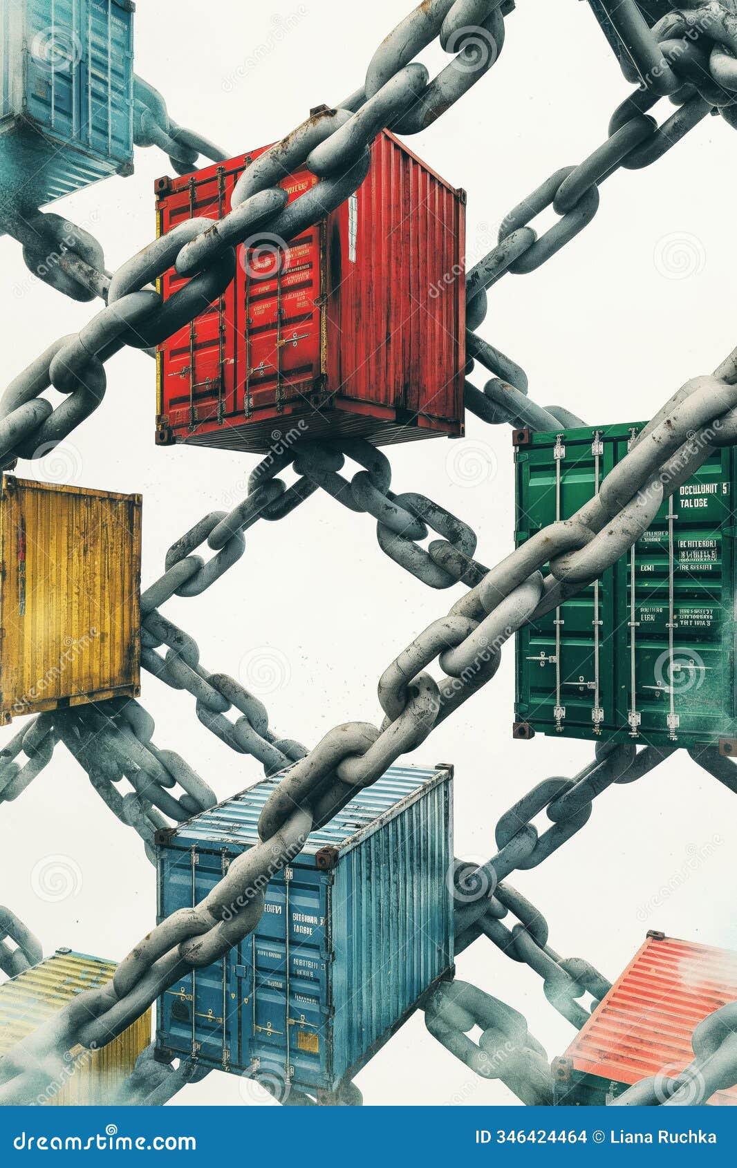 Conceptual Illustration of Cargo Chains and Containers Affecting Global ...