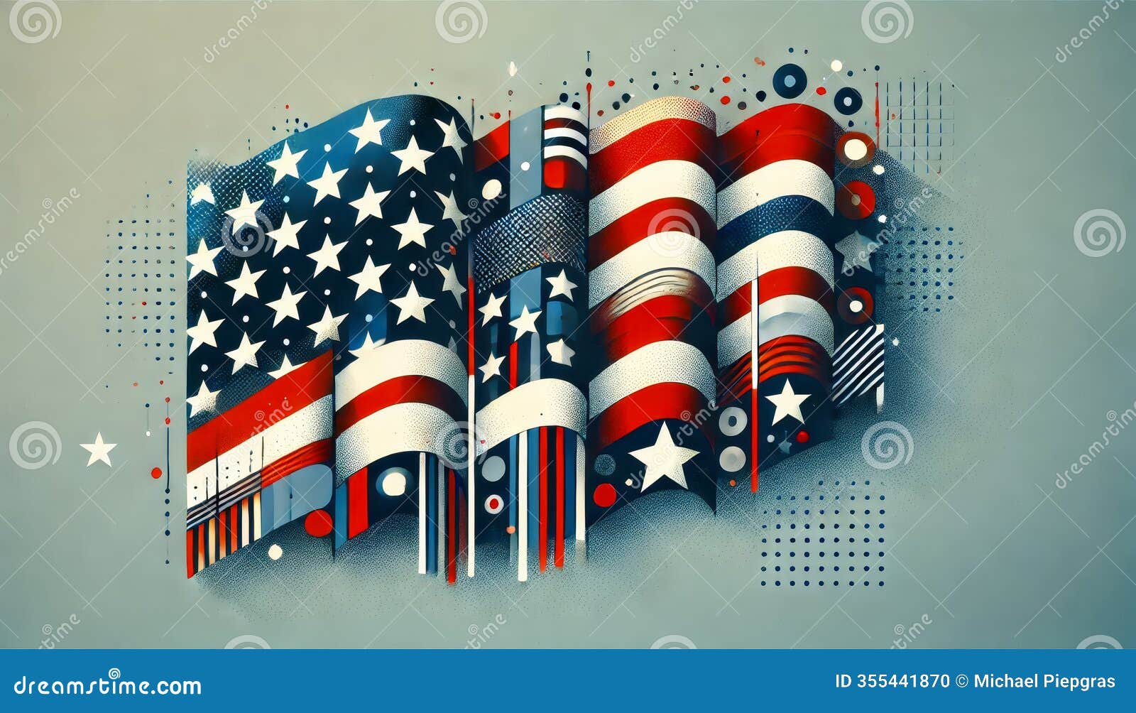 A Conceptual Illustration Featuring the Flag of the USA in a Creative ...