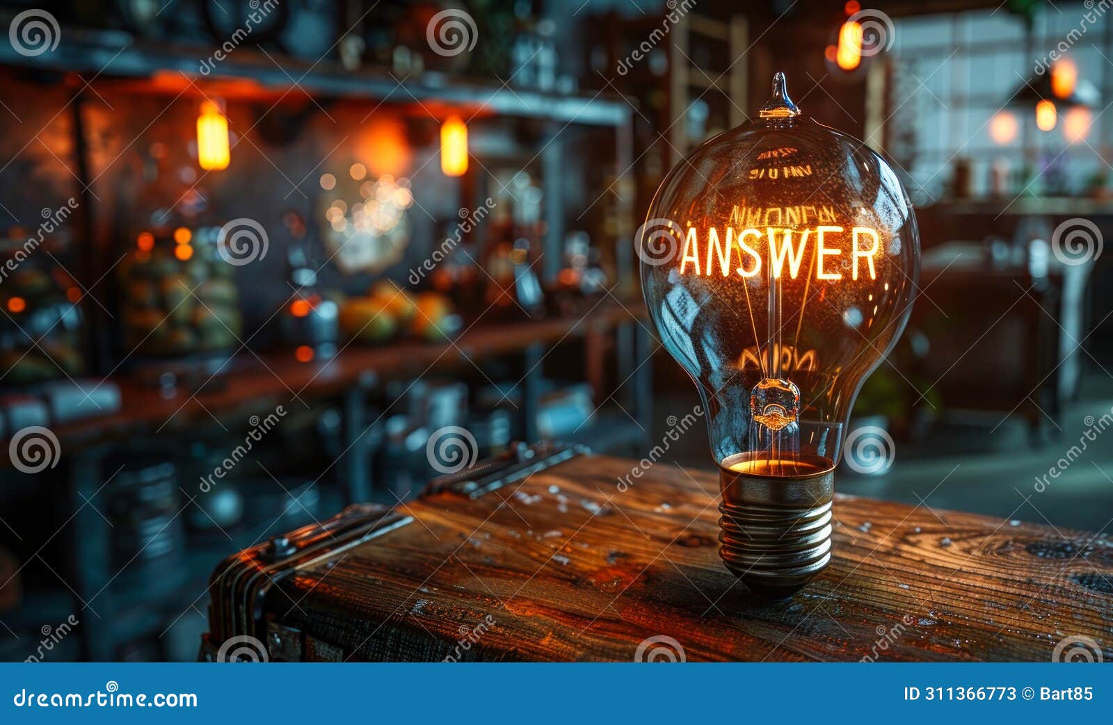 Conceptual Illustration of a Light Bulb with a Glowing Filament Forming ...