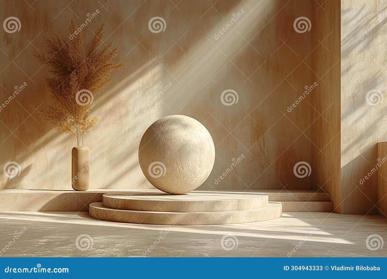 Conceptual Illustration of a Light Interior Design Stock Illustration ...