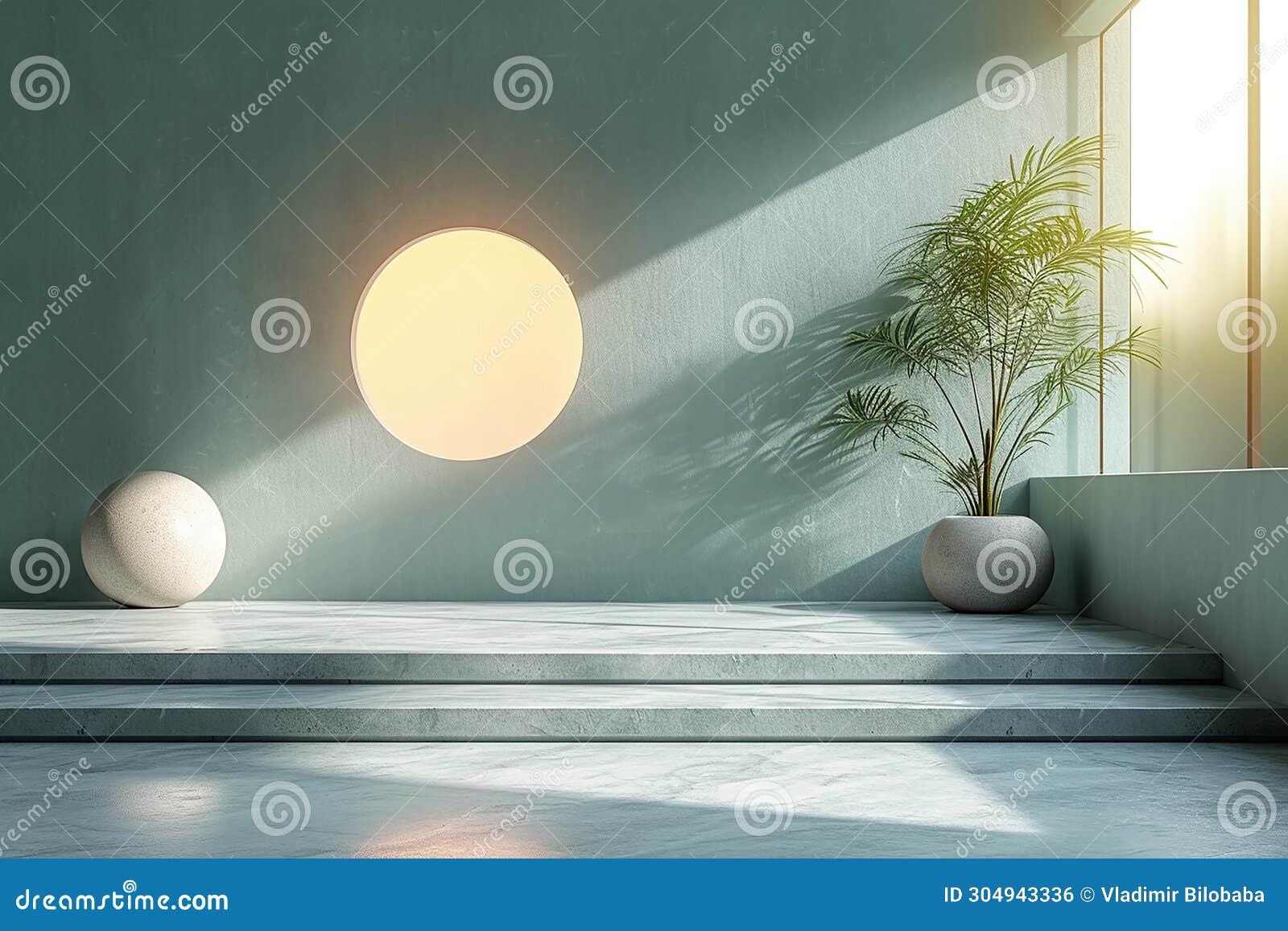 Conceptual Illustration of a Light Interior Design Stock Illustration ...