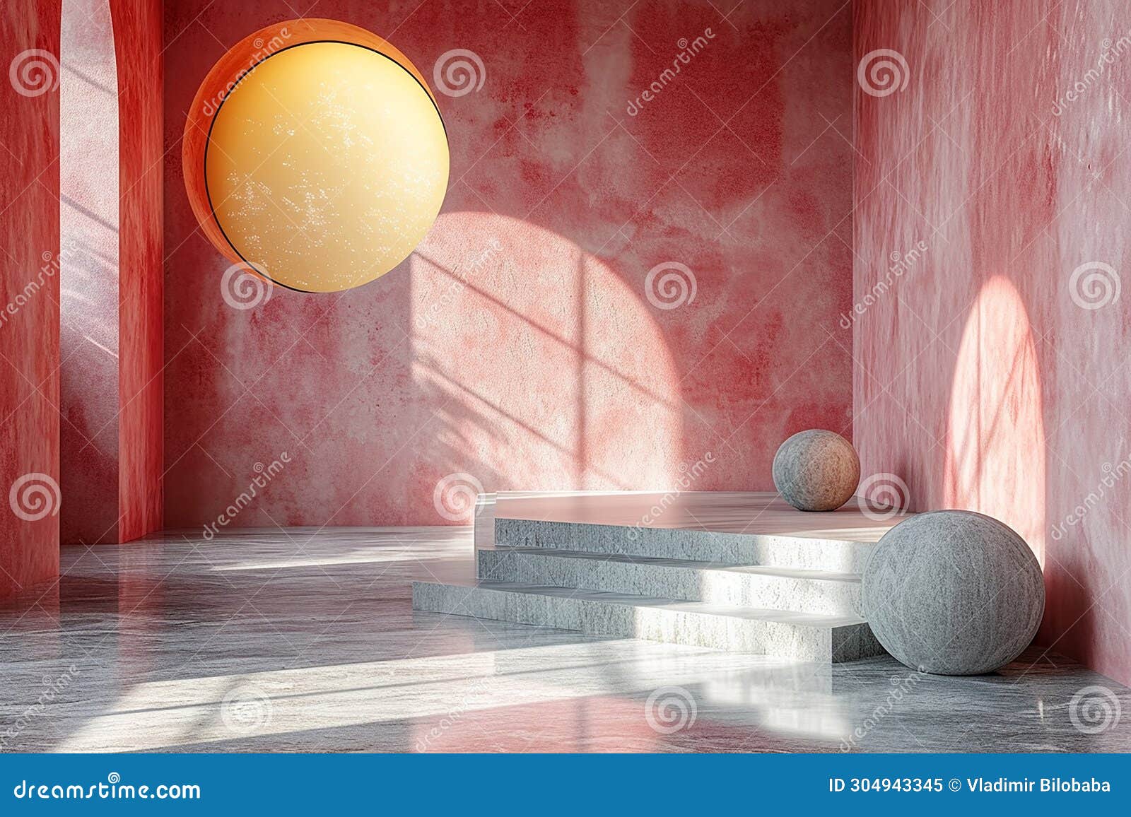 Conceptual Illustration of a Light Interior Design Stock Illustration ...