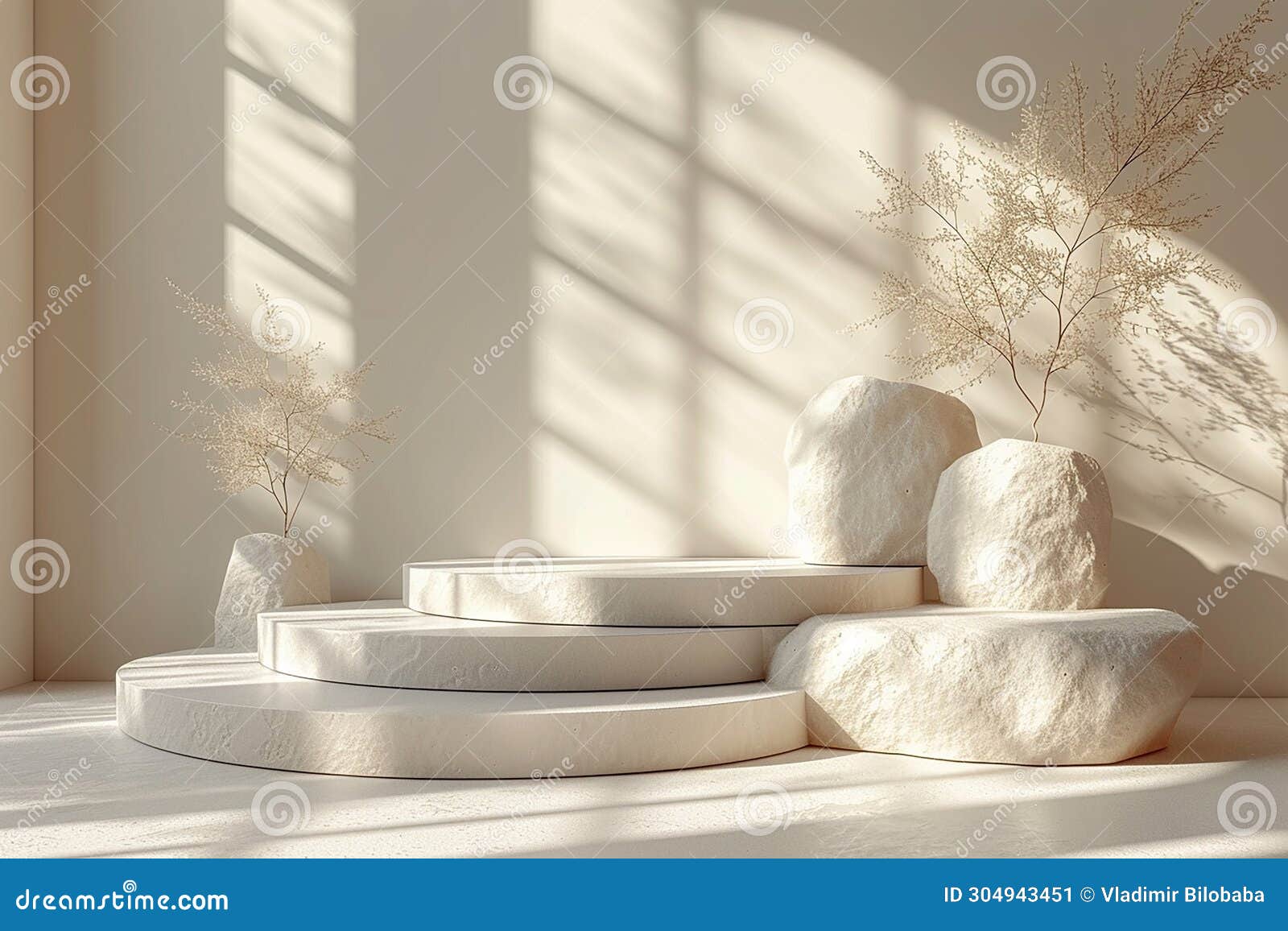 Conceptual Illustration of a Light Interior Design Stock Illustration ...