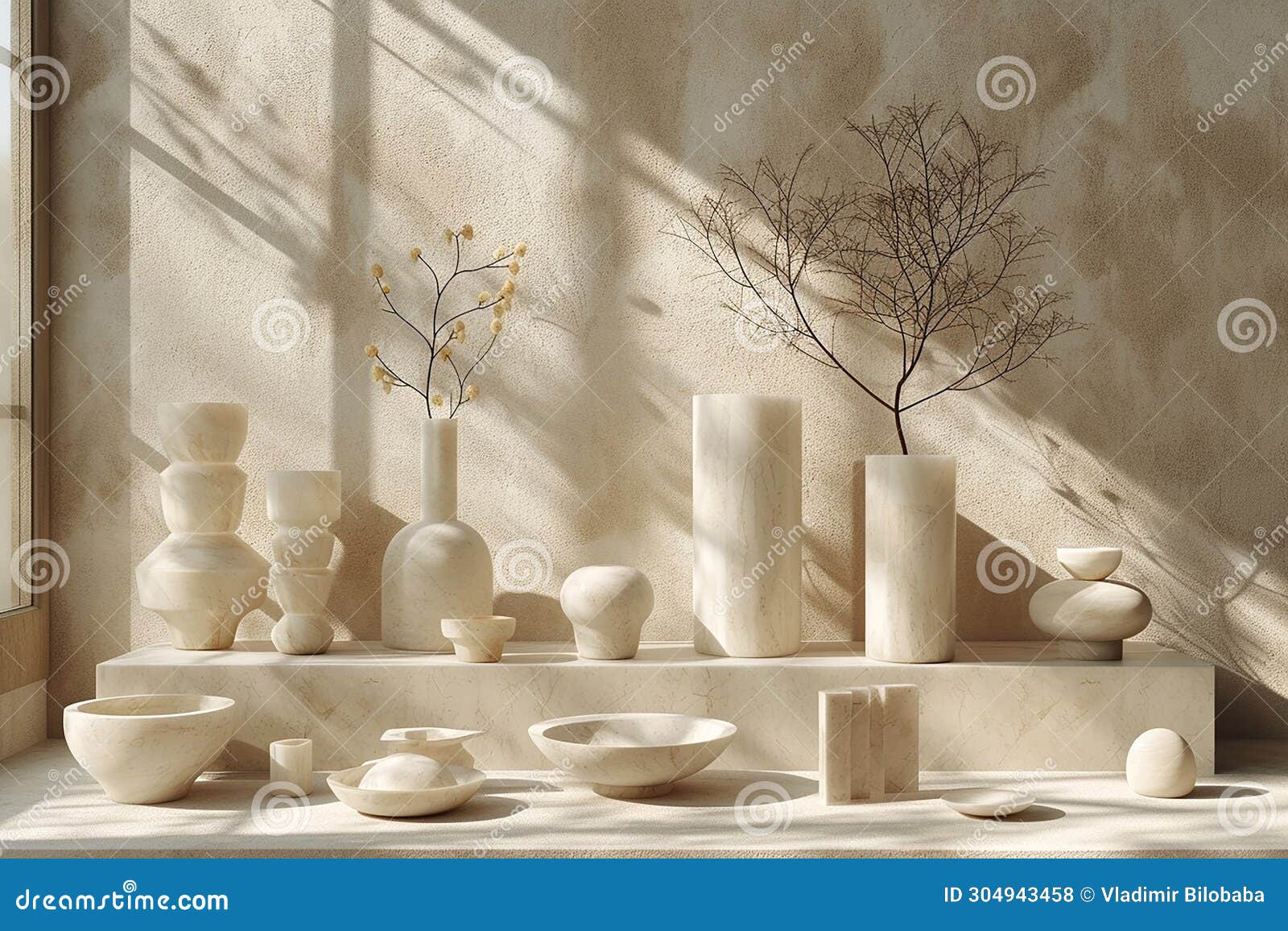 Conceptual Illustration of a Light Interior Design Stock Illustration ...