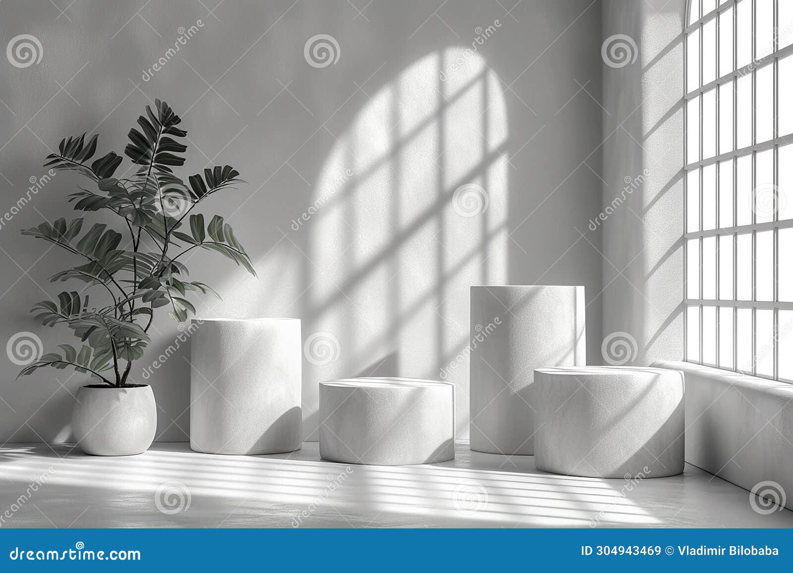 Conceptual Illustration of a Light Interior Design Stock Illustration ...