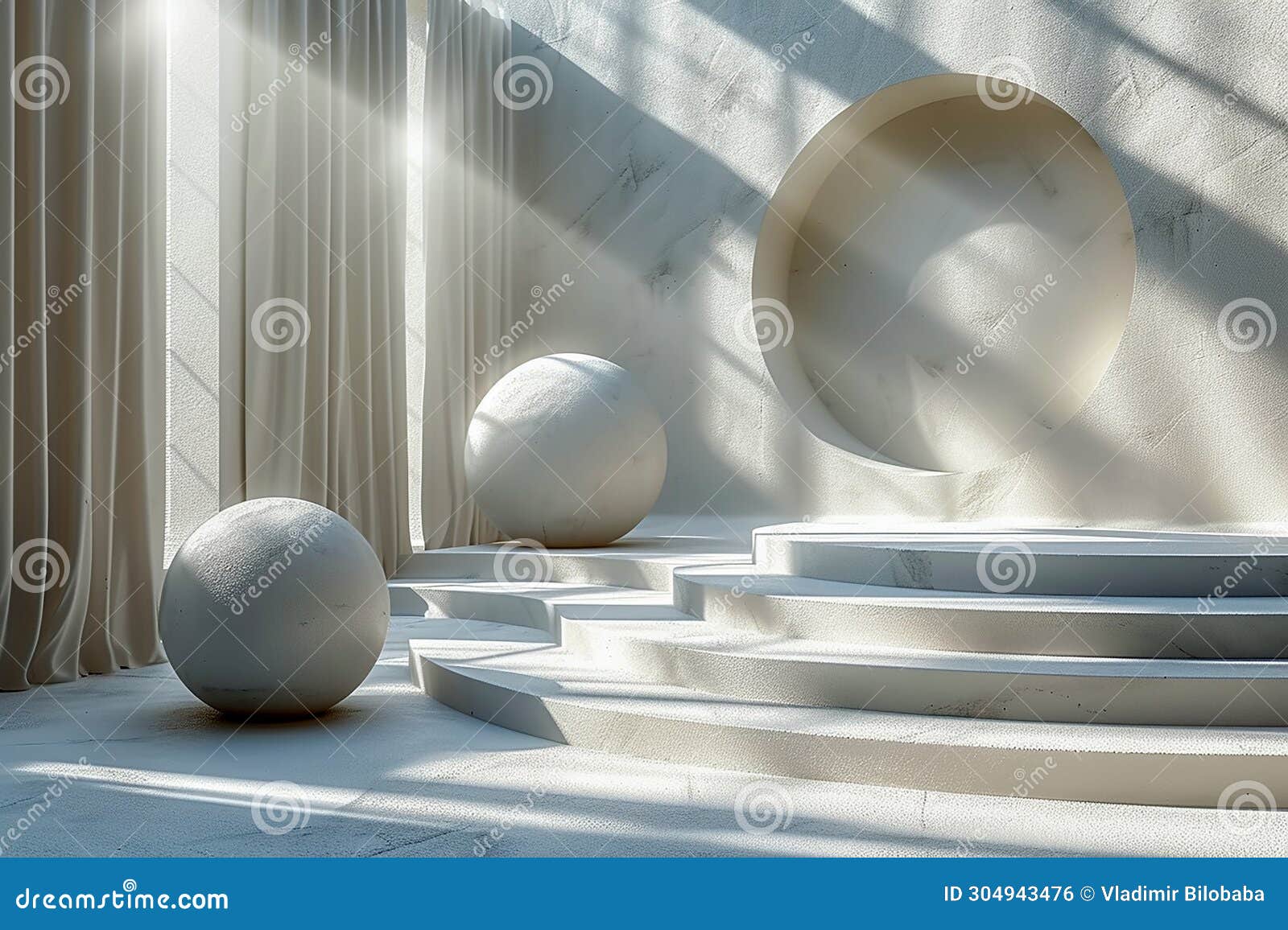 Conceptual Illustration of a Light Interior Design Stock Illustration ...
