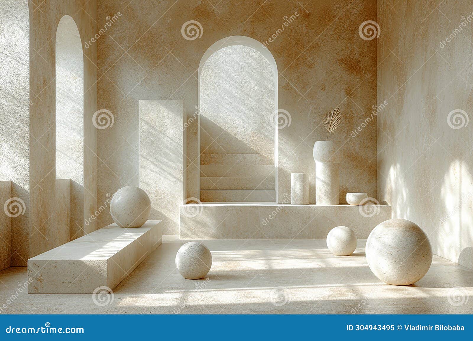 Conceptual Illustration of a Light Interior Design Stock Illustration ...