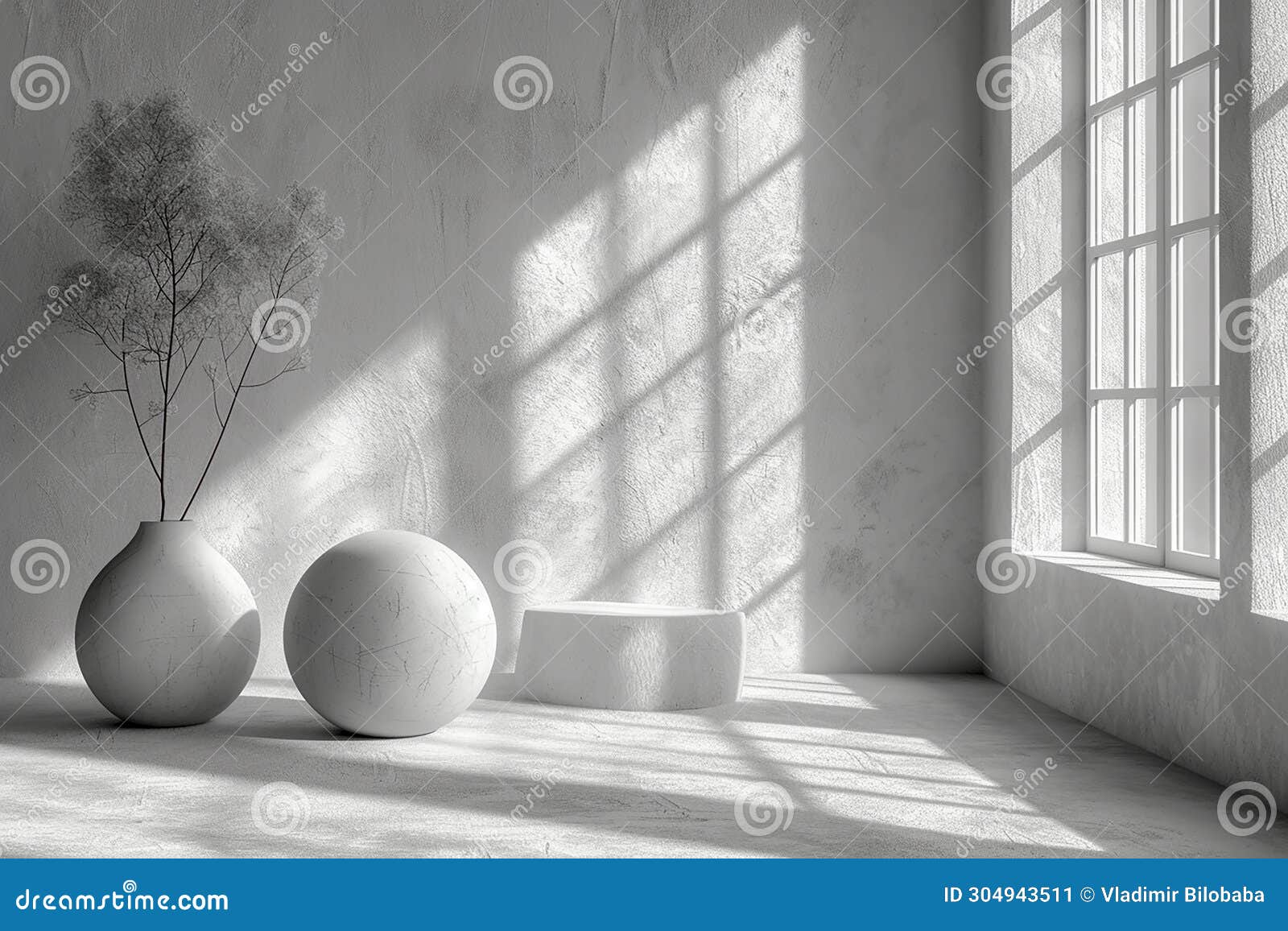 Conceptual Illustration of a Light Interior Design Stock Illustration ...
