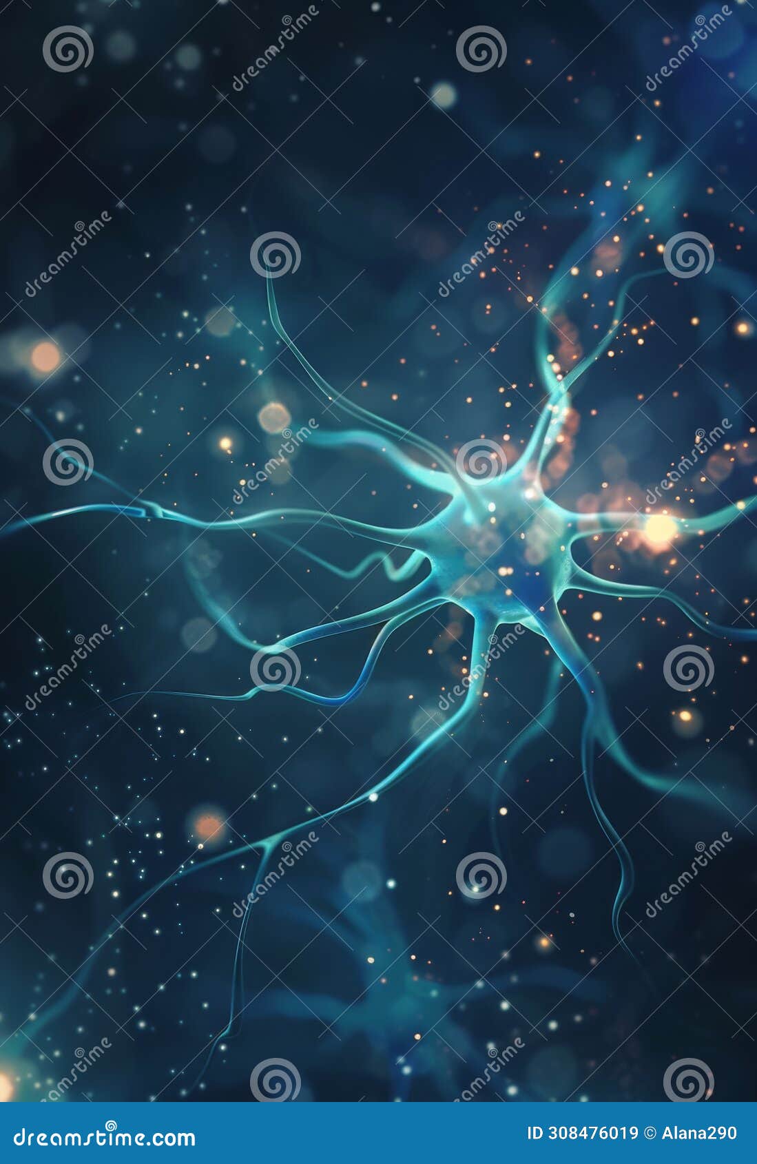 Neurone Cell Structure Cartoon Vector | CartoonDealer.com #76056395