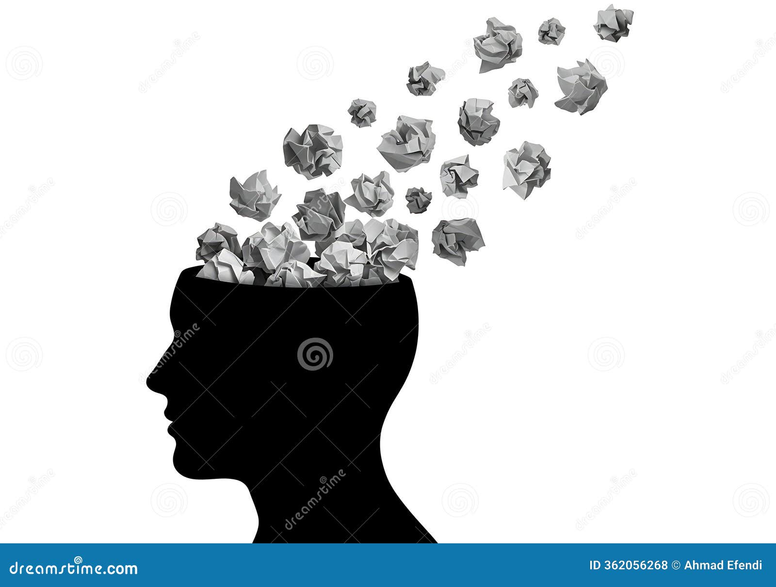 Conceptual Illustration: Overflowing Mind, Ideas, Thoughts, Creativity ...