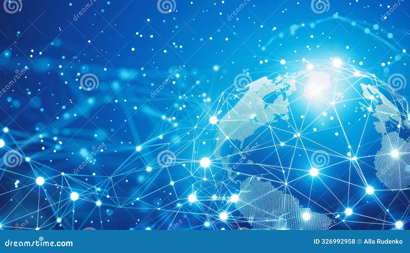 Conceptual Illustration of Pixelated Globe with Network Connections for ...