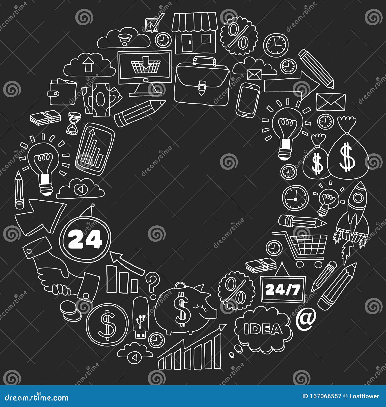 Business and Management Background. Pattern with Finance Icons ...
