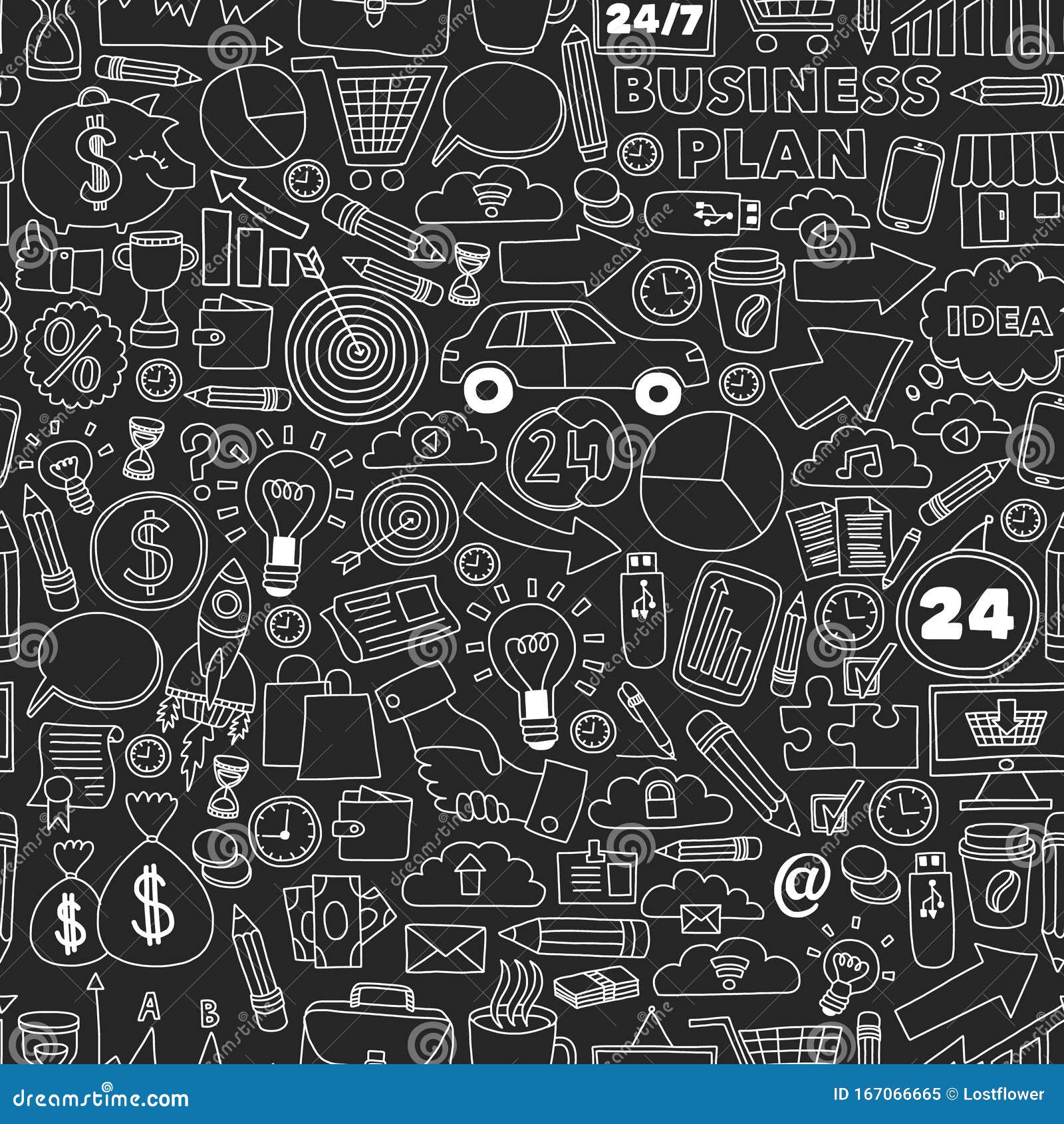 Business and Management Background. Pattern with Finance Icons ...