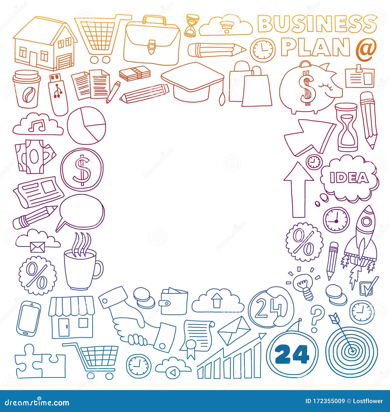 Business and Management Background. Pattern with Finance Icons ...