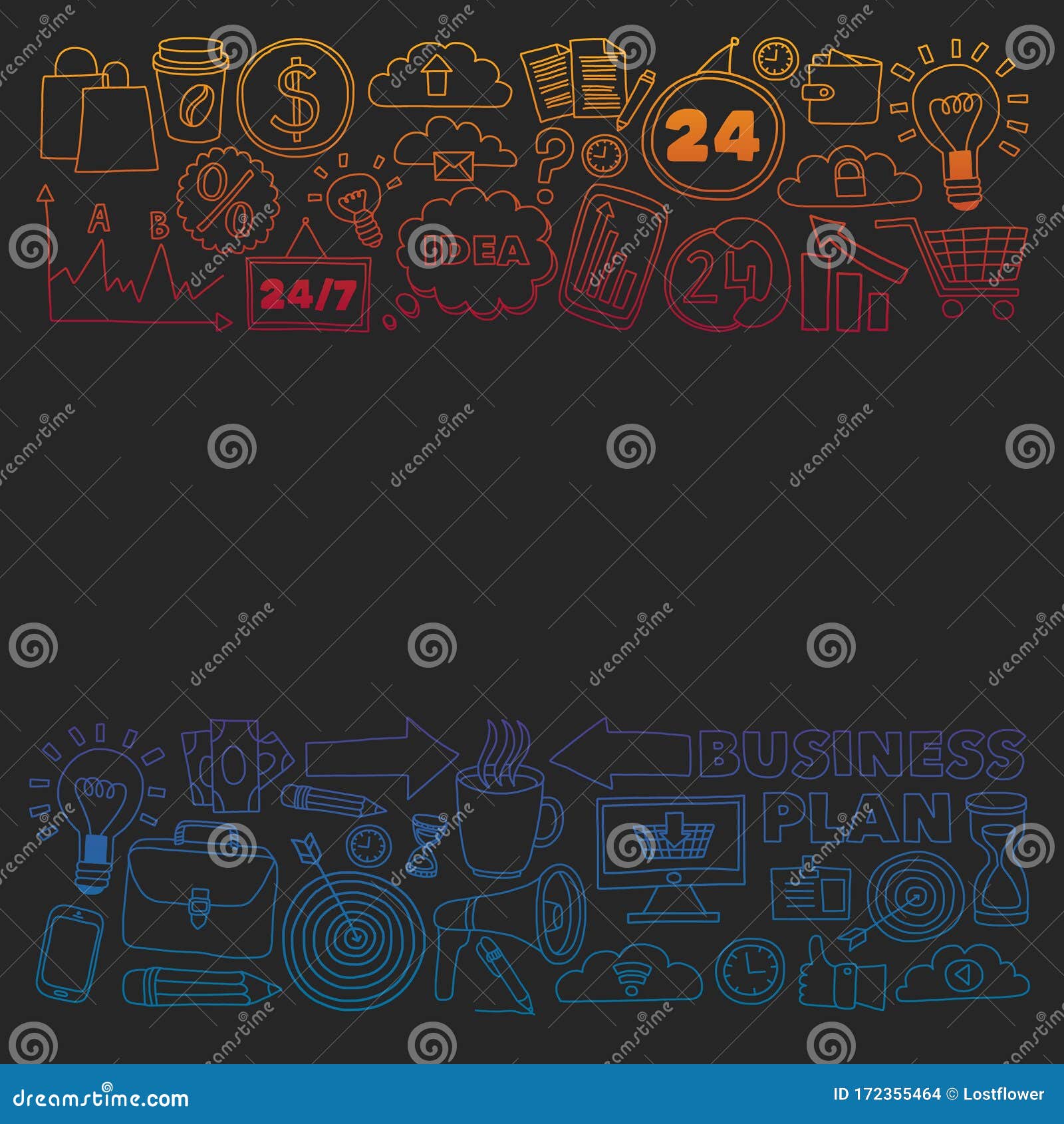 Business and Management Background. Pattern with Finance Icons ...