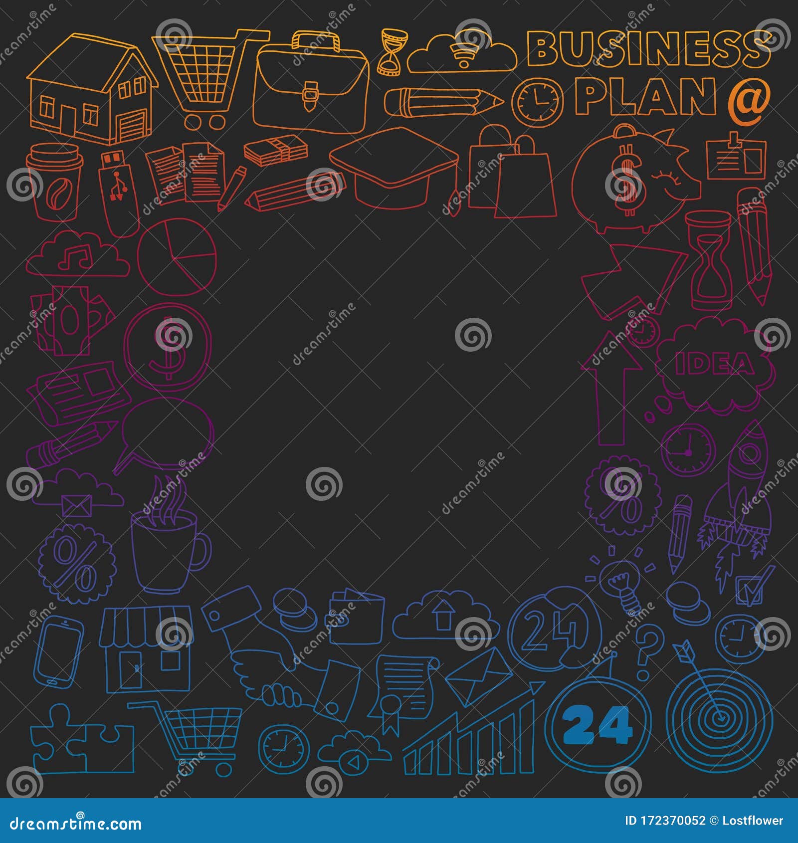Business and Management Background. Pattern with Finance Icons ...