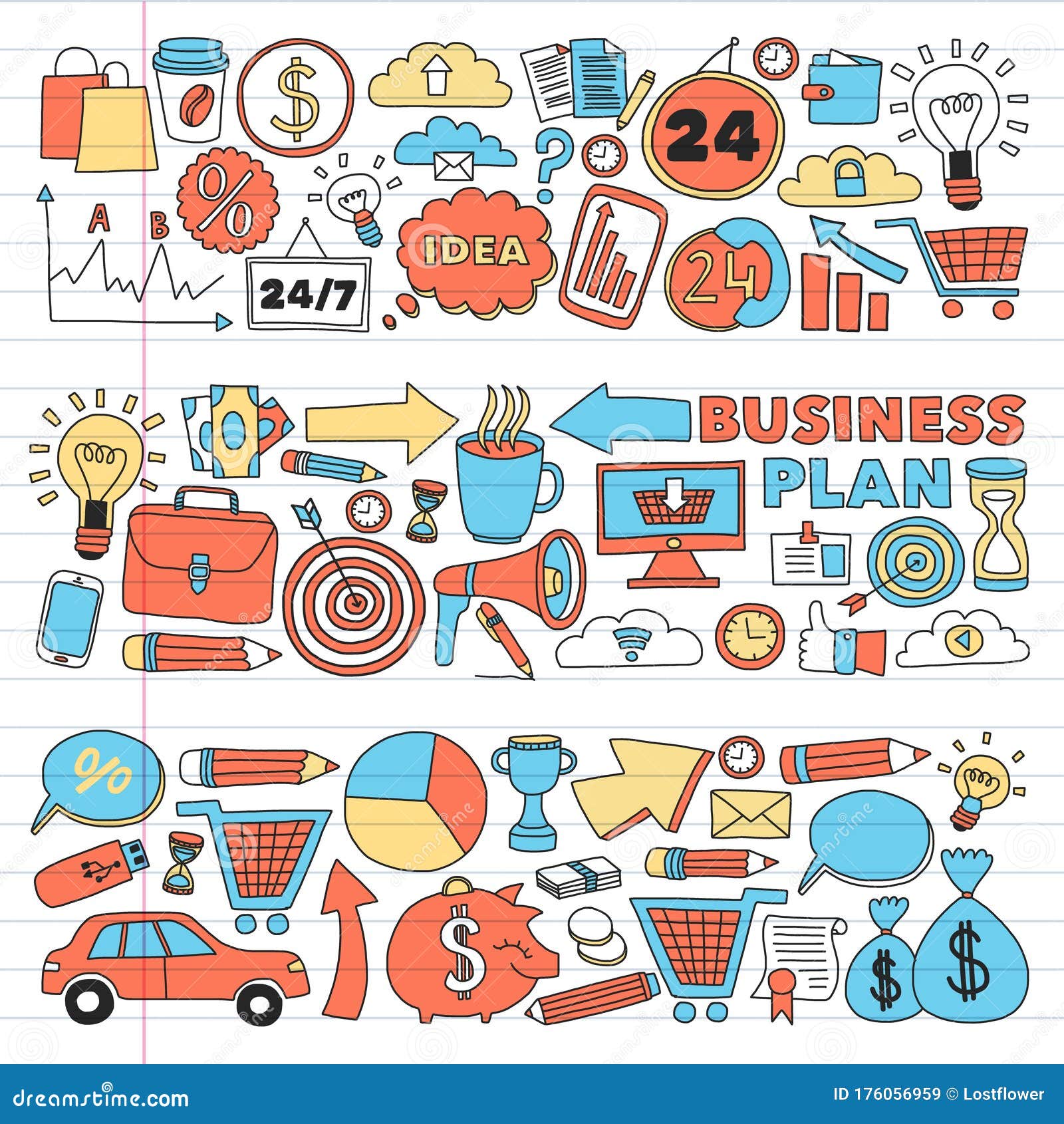 Business and Management Background. Pattern with Finance Icons ...