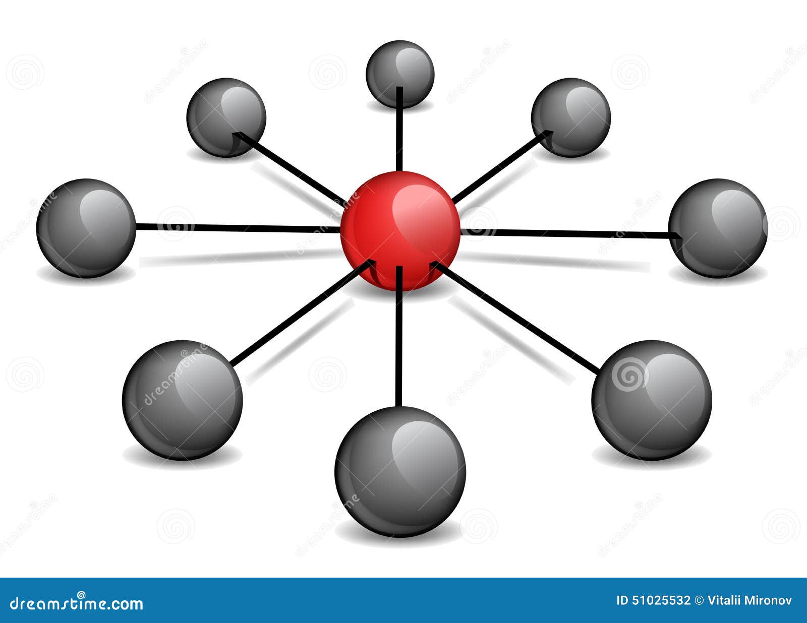 The Conceptual Illustration - a Red Sphere in the Stock Vector ...