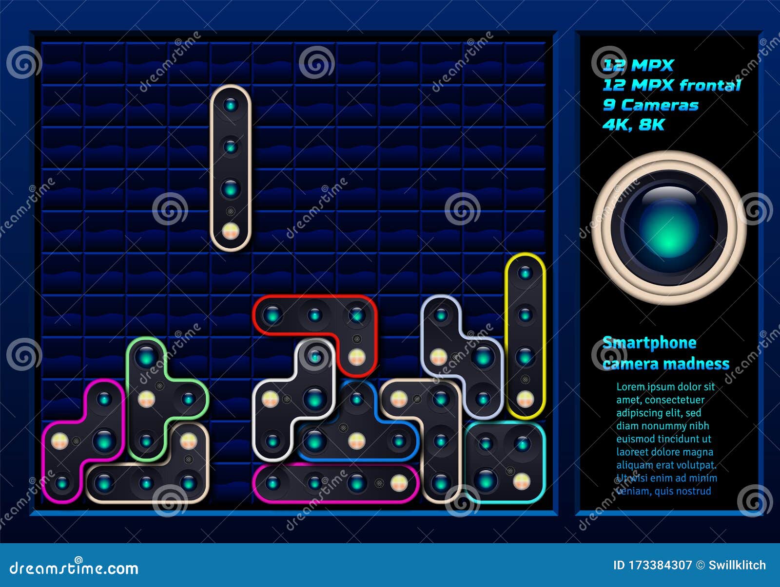 Conceptual Illustration of Smartphone Camera Resolution Battle for ...