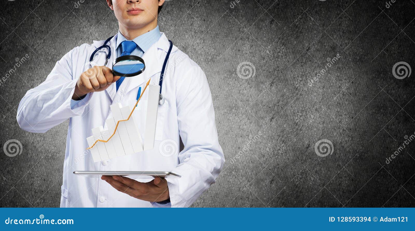 Conceptual Image of Analytical Doctor Stock Photo - Image of hand ...