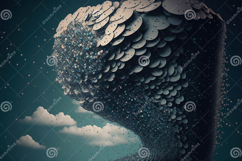 Conceptual Image of Big Data. Generative AI Stock Illustration ...