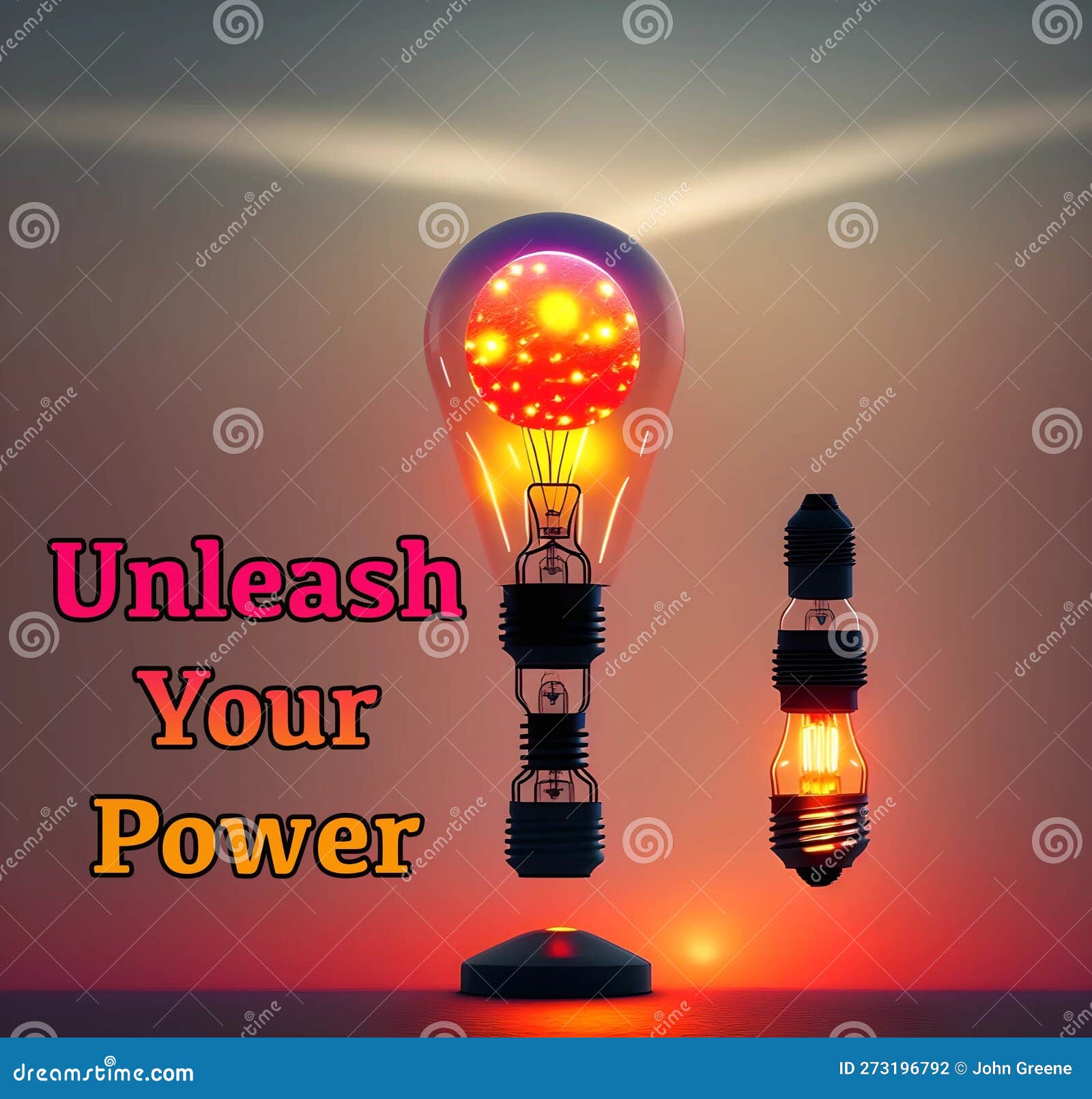 A Conceptual Image, a Bright Idea, with Message Unleash Your Creativity ...