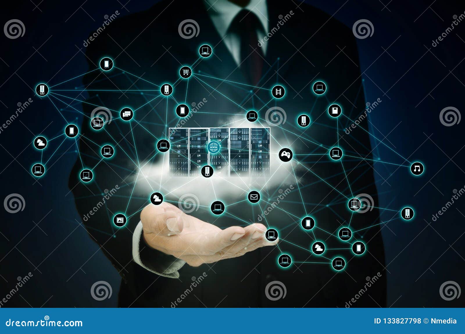Internet Cloud Server Network Stock Photo - Image of cabinet, digital ...