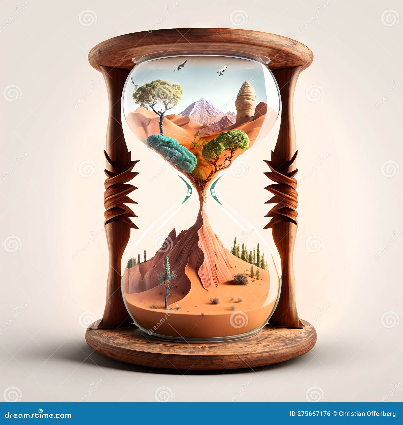 A Desert Inside an Hourglass. Climate Change, Water Shortage, Created ...