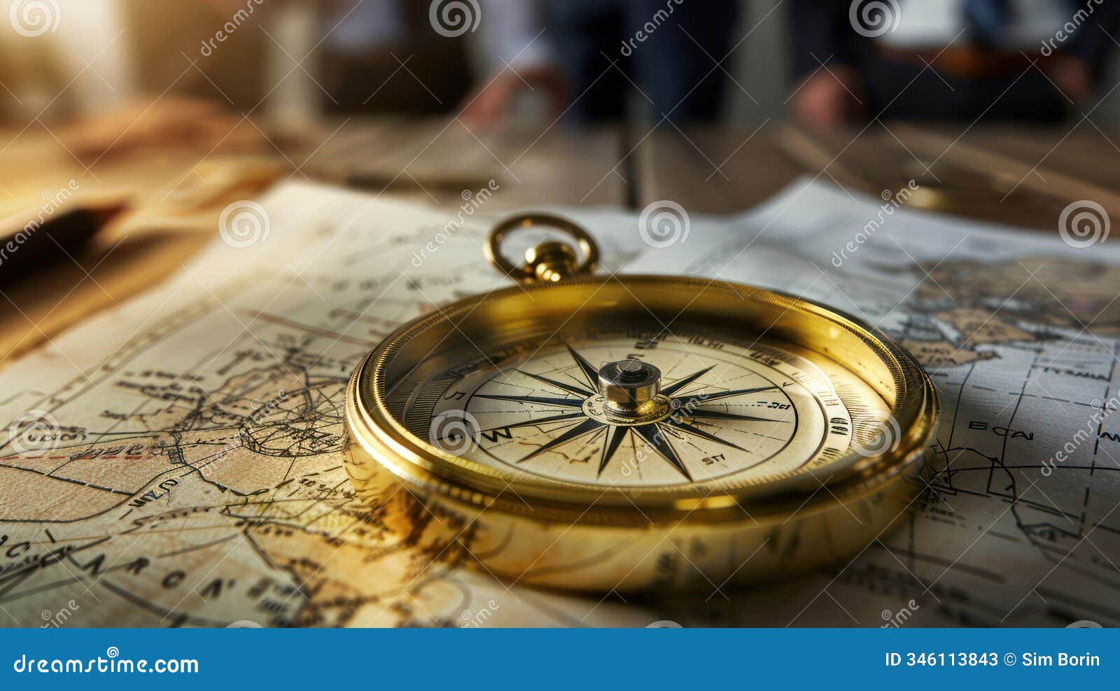 Conceptual Image: a Compass Guiding a Team through Complex Stock ...