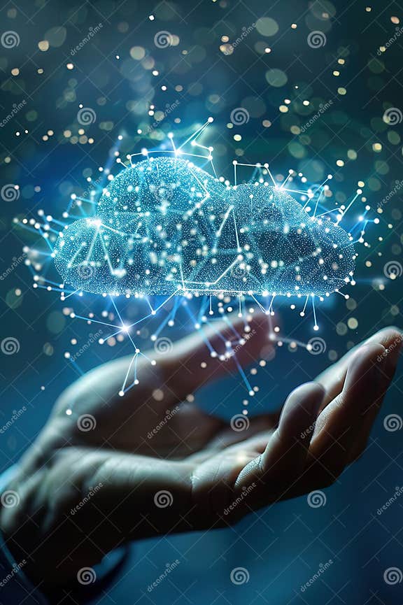 A Conceptual Image of Data Being Transferred through a Cloud ...