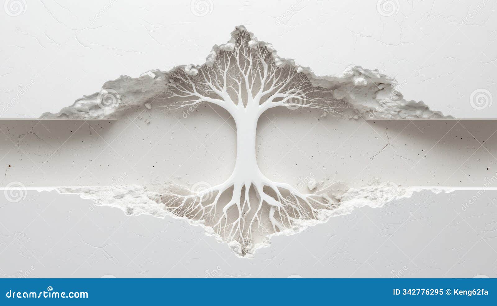 Conceptual Image Depicting Family Tree Emerging from Textured Surface ...