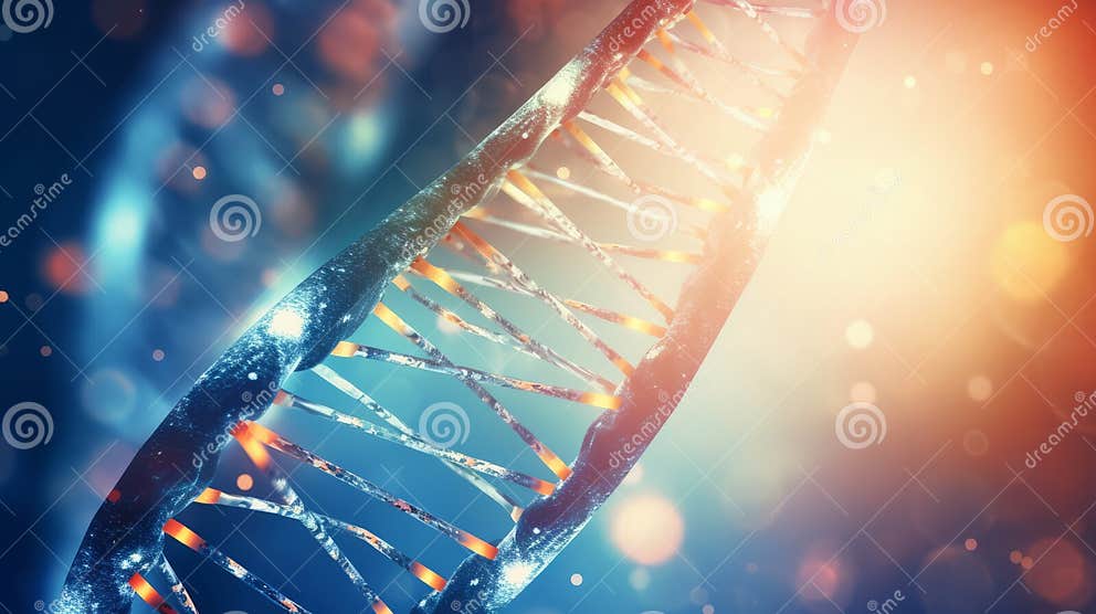 Conceptual Image of Dna Strands Forming a Genetic Code Stock ...