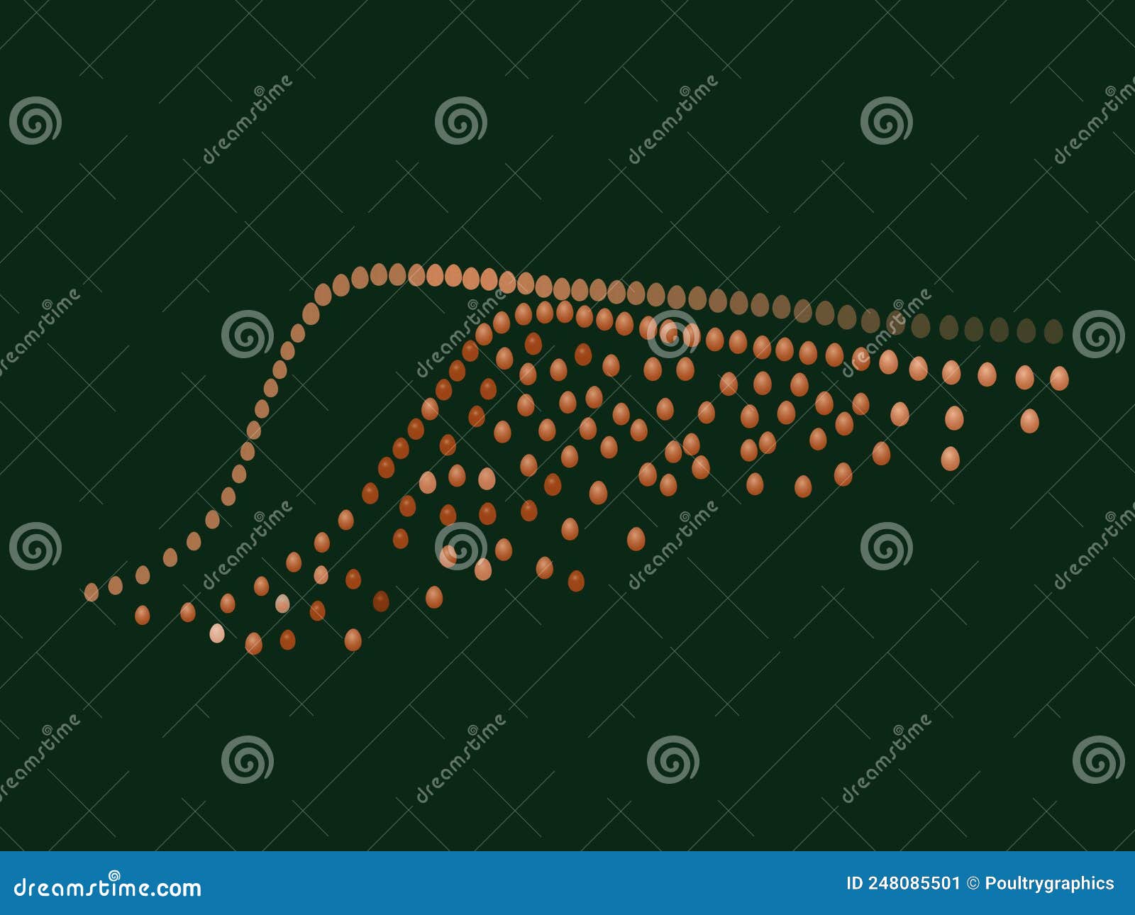 Egg Drop Production Curve Model in Laying Hens Flock Stock Illustration ...