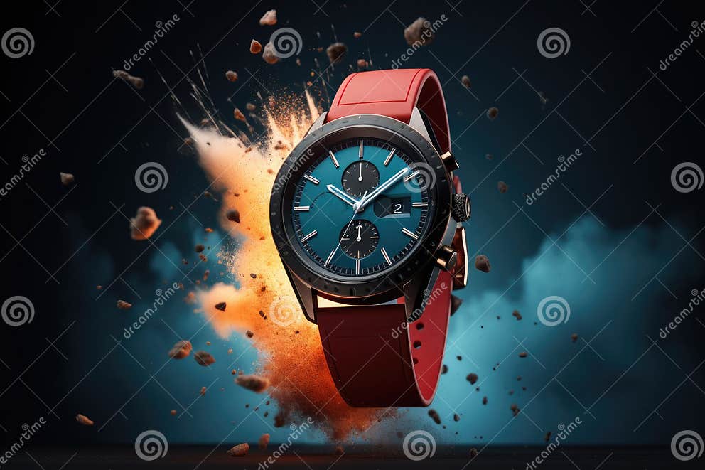 A Conceptual Image of an Exploding Clock in the Universe Stock ...