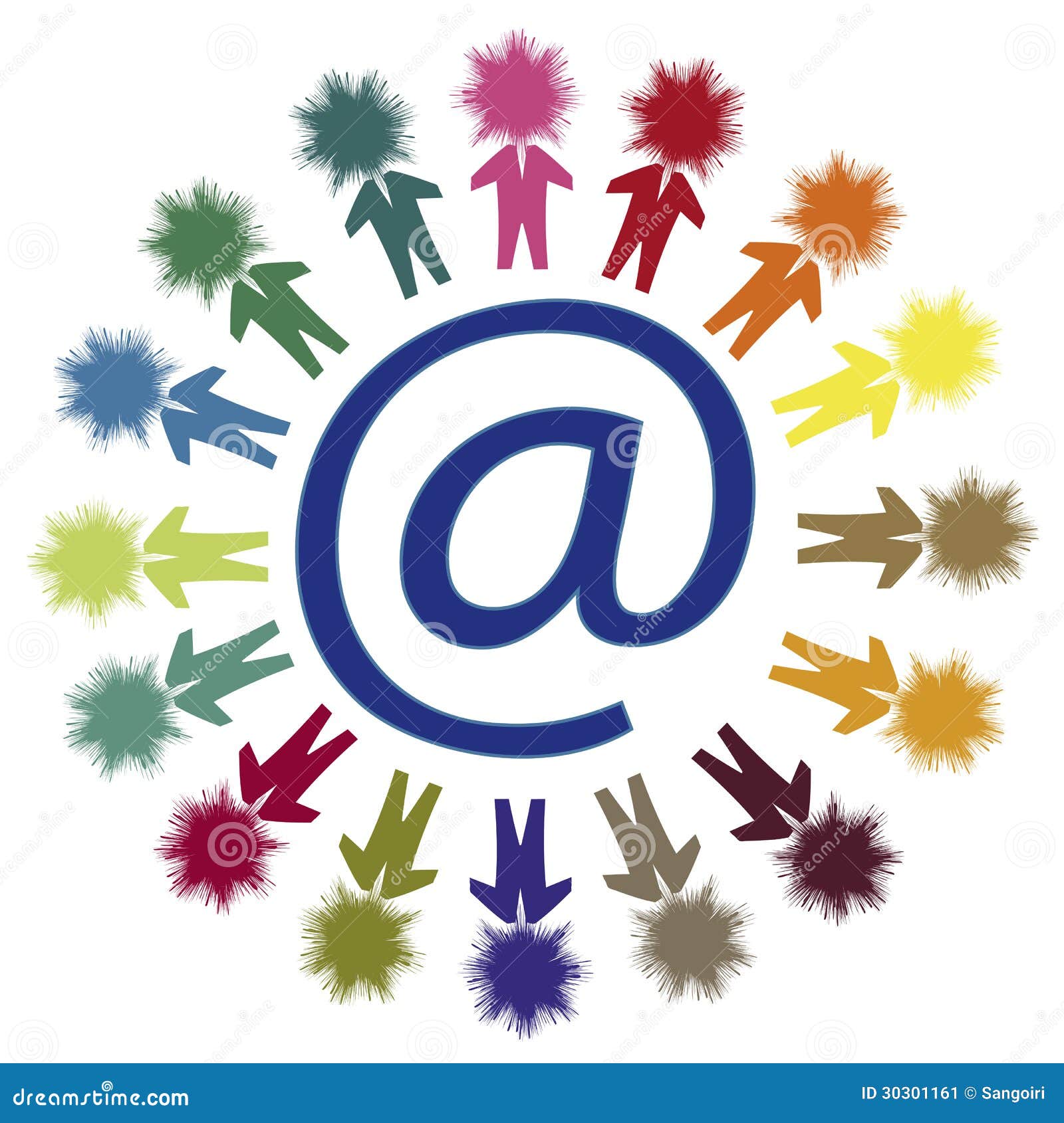 Email network stock vector. Illustration of networking - 30301161