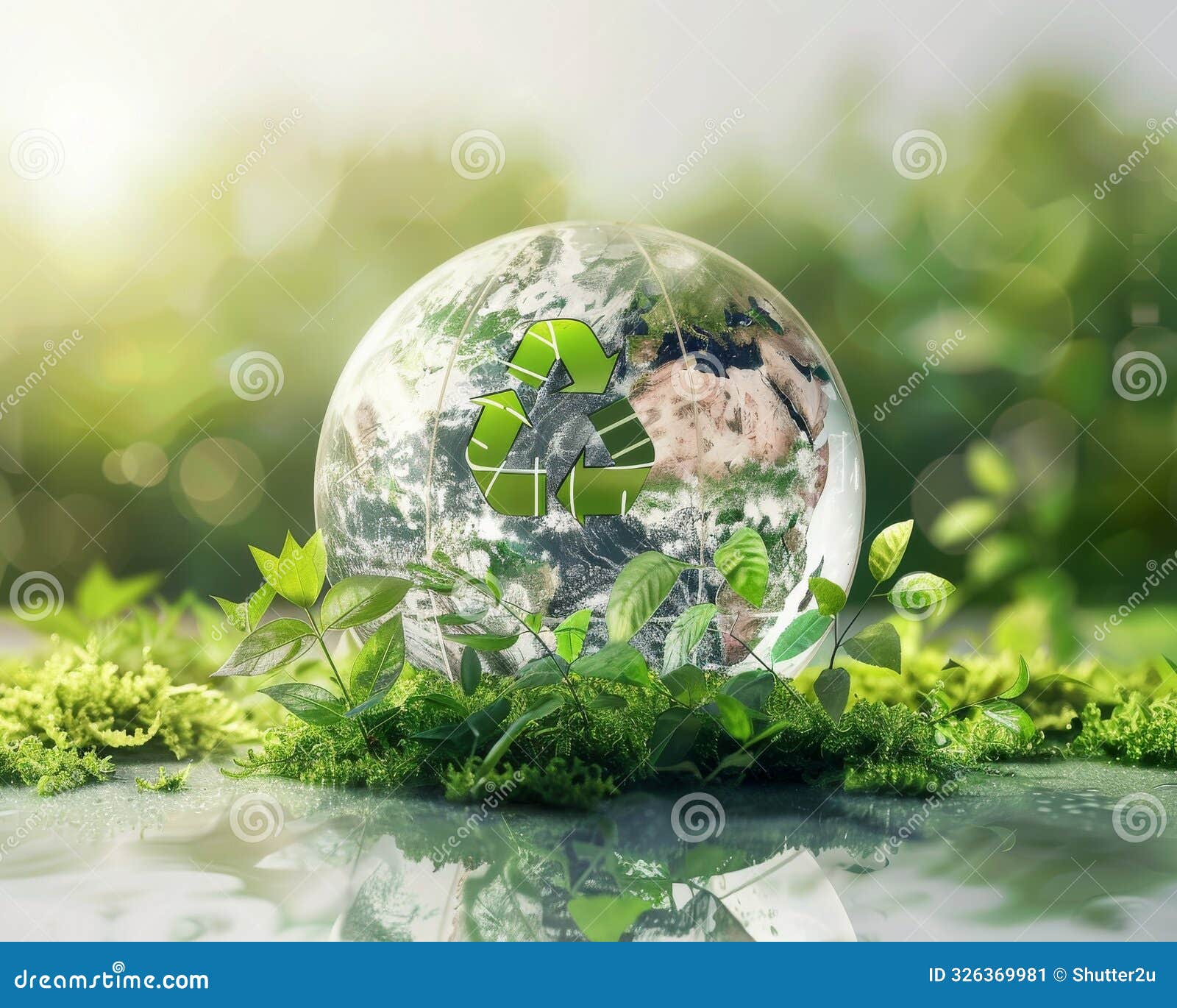 A Conceptual Image of a Globe with Green Energy Symbols Representing ...