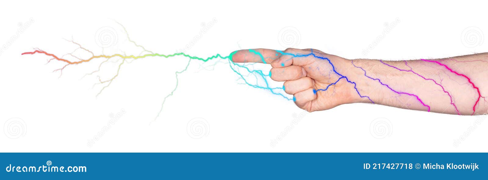 Hand Shooting Out a Bolt of Lightning Stock Photo - Image of flash ...