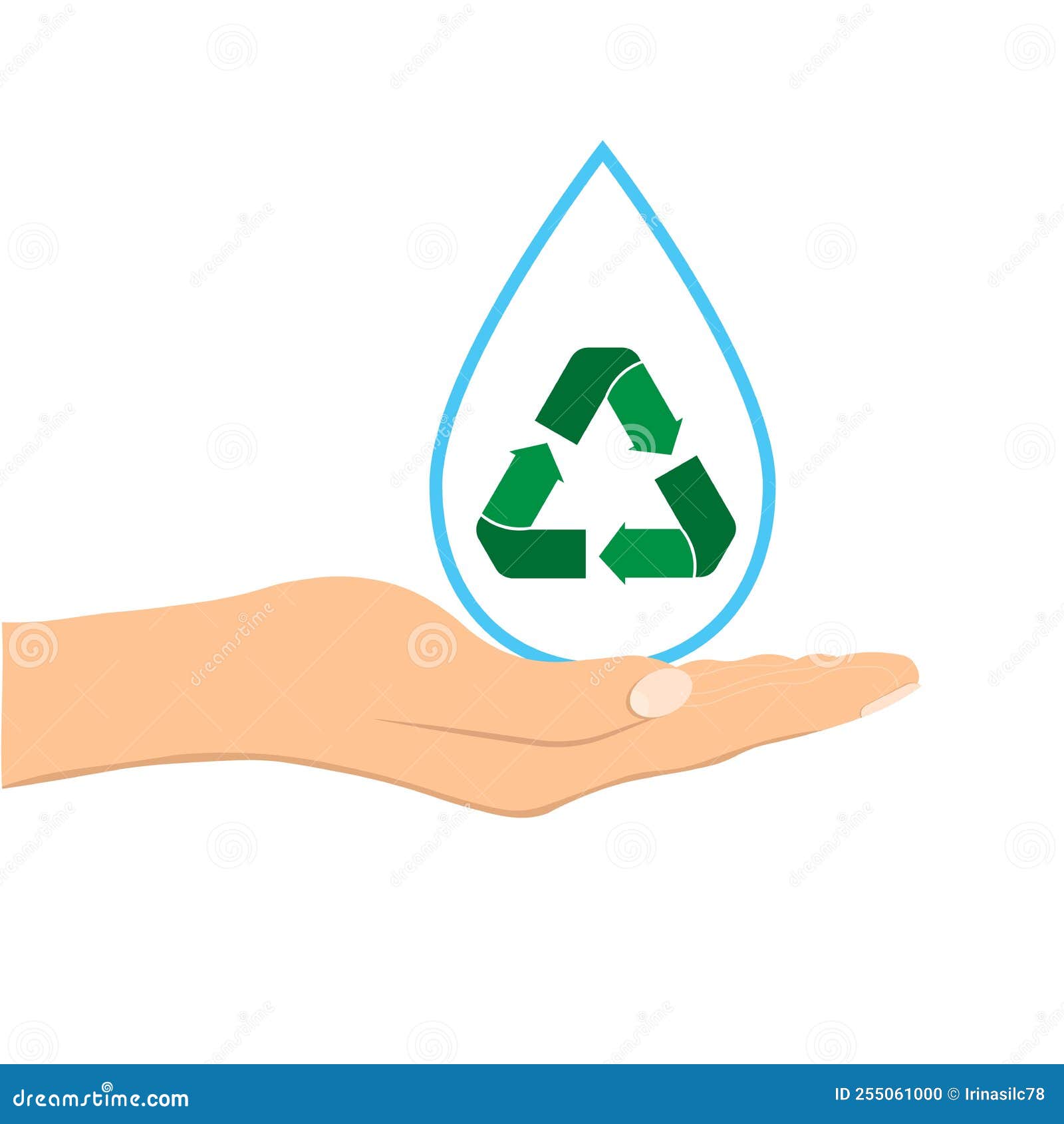 Conceptual Image, Help and Care for Recycling Stock Vector ...