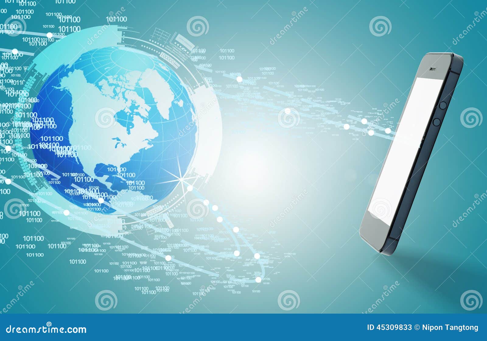 Conceptual Image about How a Smartphone Wireless Connection Tech Stock ...