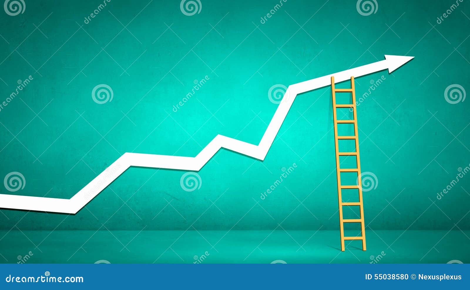 Conceptual Image with Ladder Stock Photo - Image of graph, symbol: 55038580
