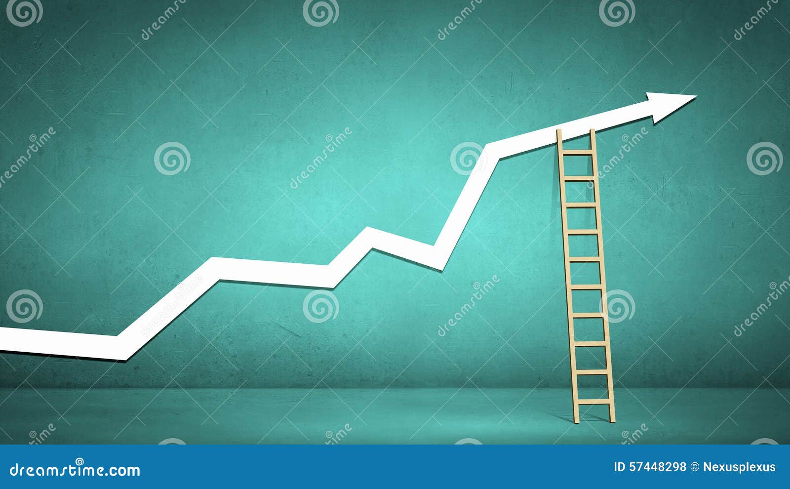 Conceptual Image with Ladder Stock Photo - Image of growing ...
