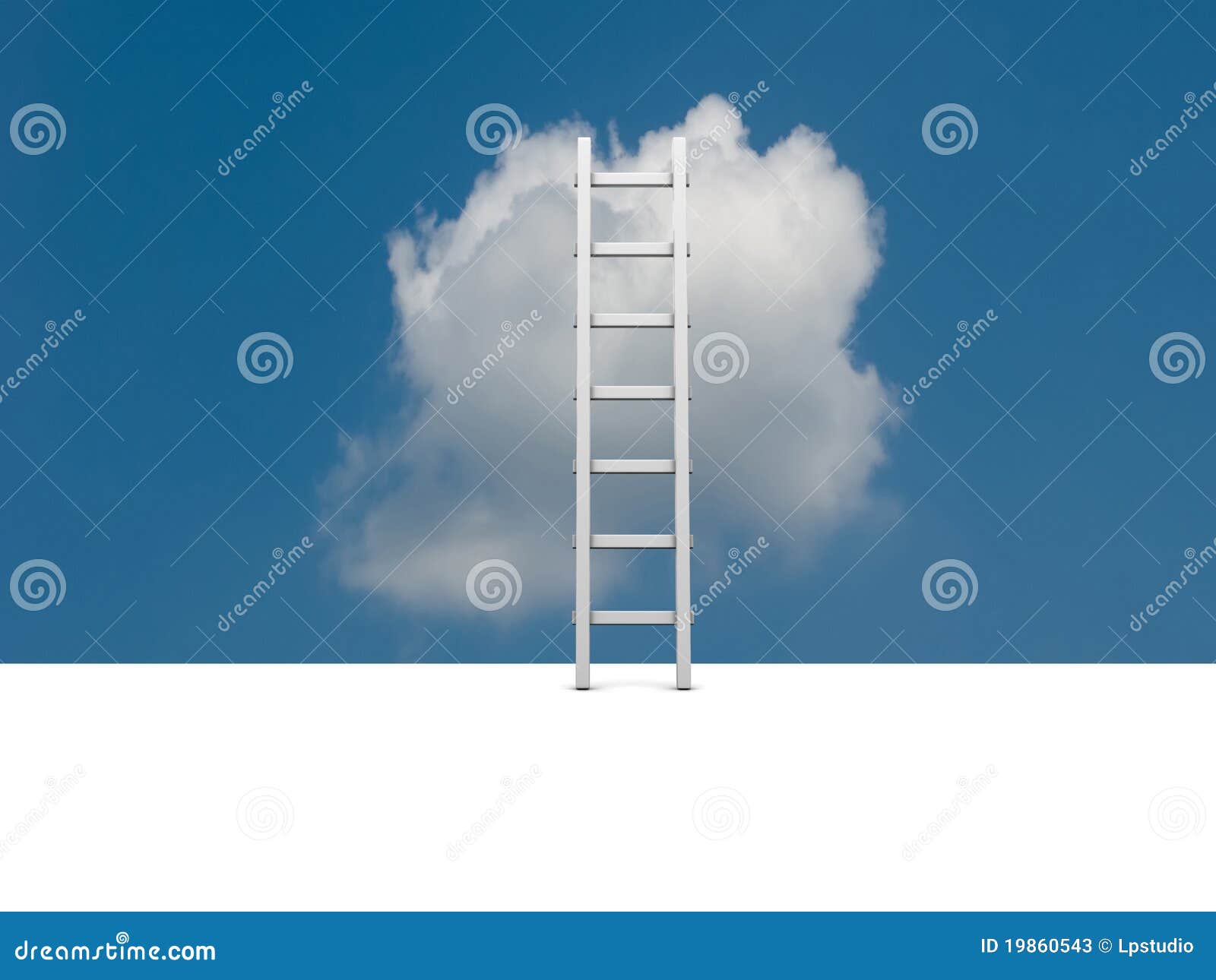 Conceptual Image - Ladder in the Sky Stock Image - Image of high ...