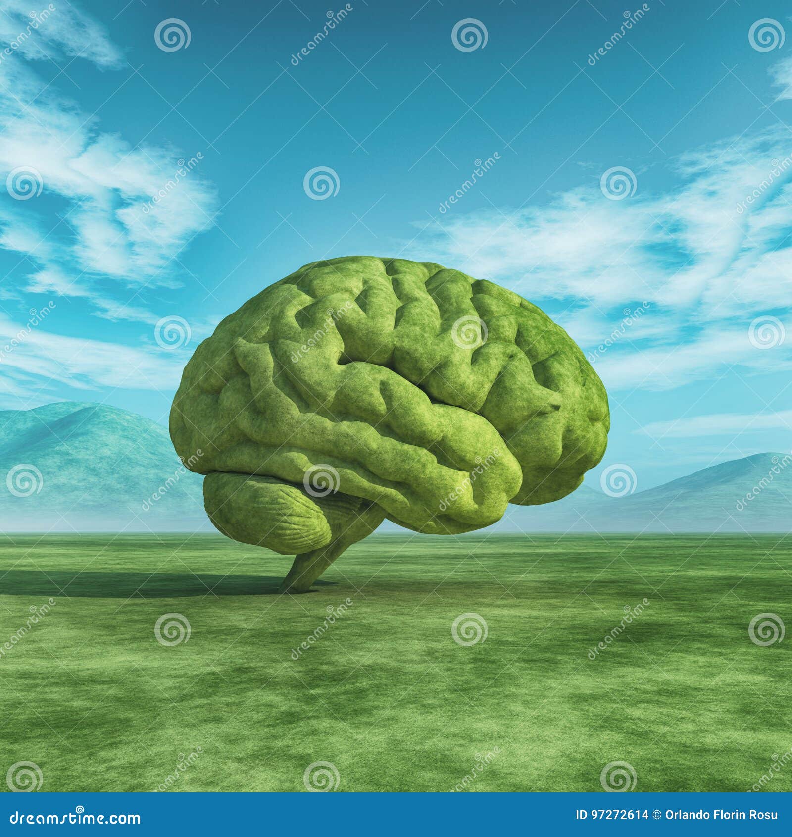 Conceptual Image of a Large Tree in the Shape Stock Illustration ...