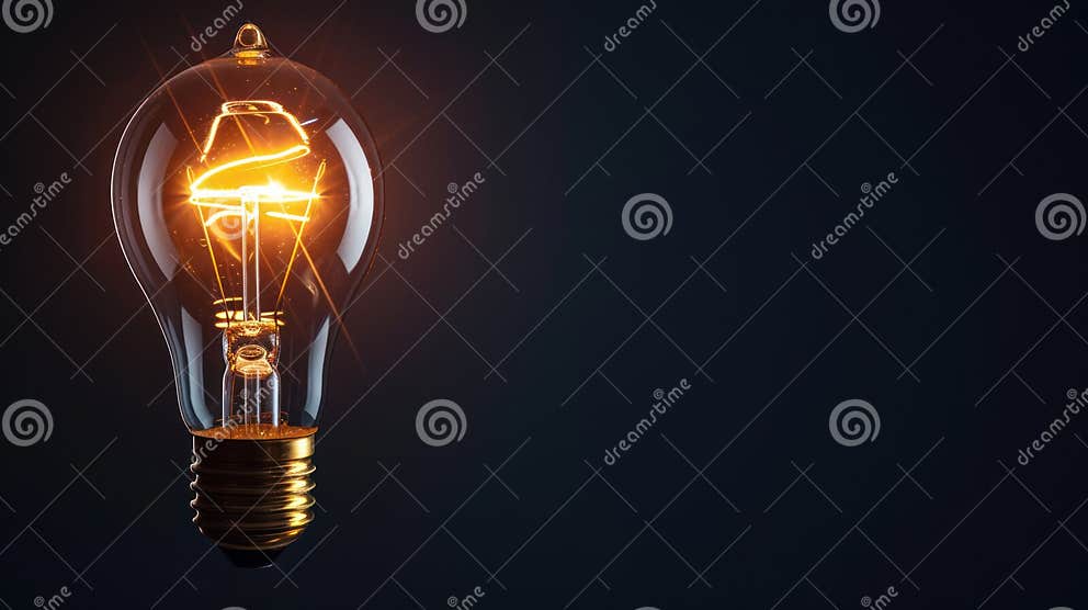A Conceptual Image of a Light Bulb Emitting Creative Ideas Stock ...