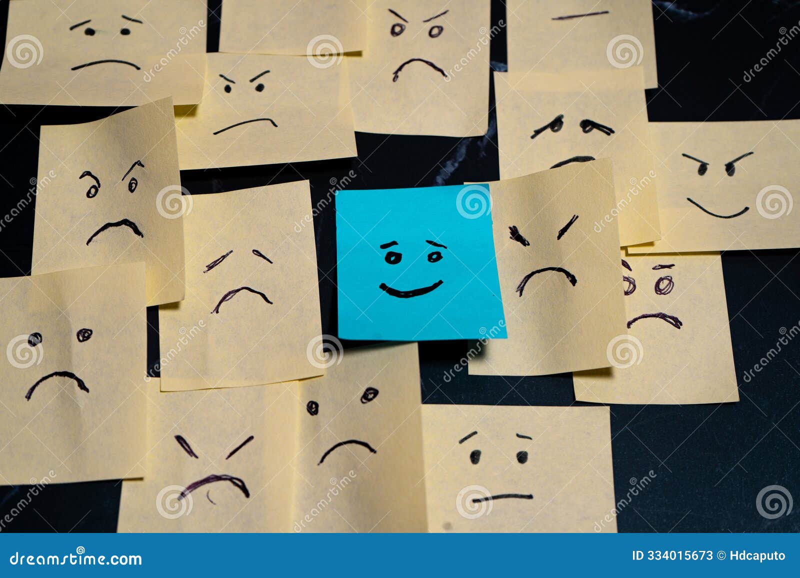 Conceptual Image Made with Post-its Representing Hope or Joy Surrounded ...