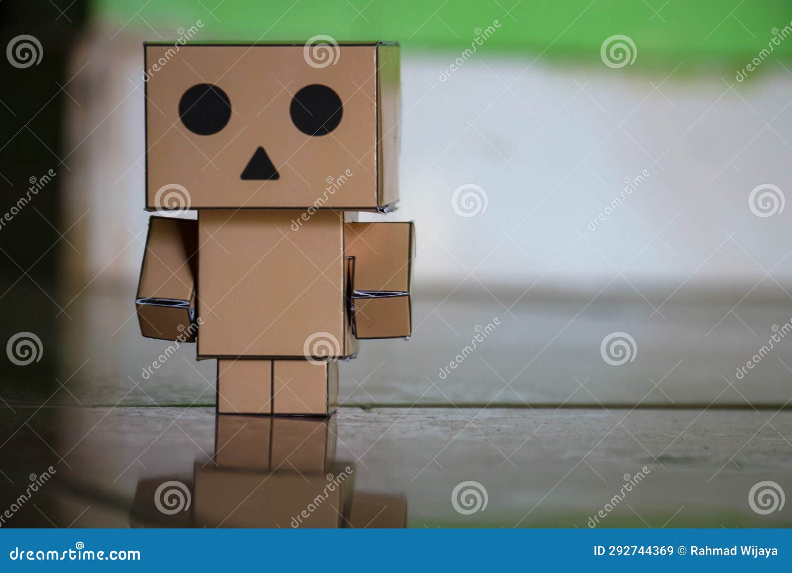 Conceptual Image of a Man Made of Cardboard Box with Face Stock Image ...
